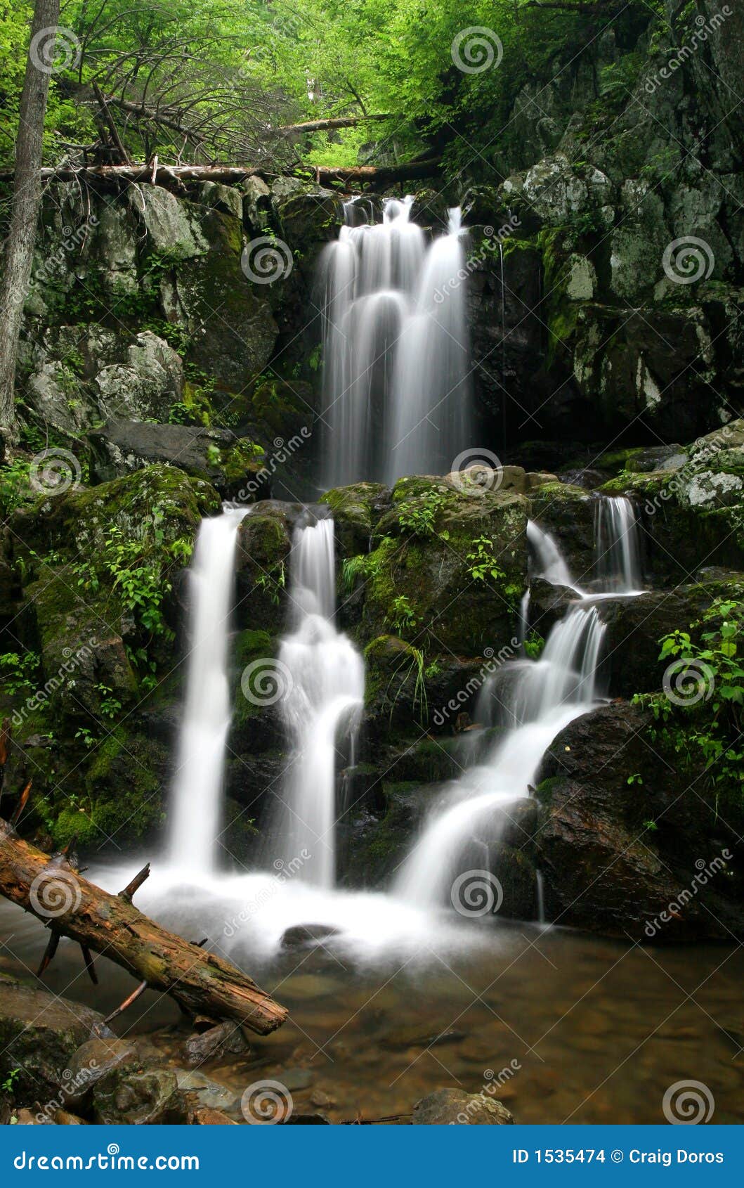 Gentle Flow stock photo. Image of river, falls, cascading - 1535474