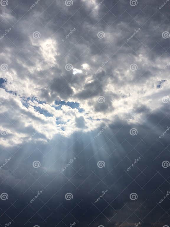 Rays of Heaven stock image. Image of rays, breaking - 119287373