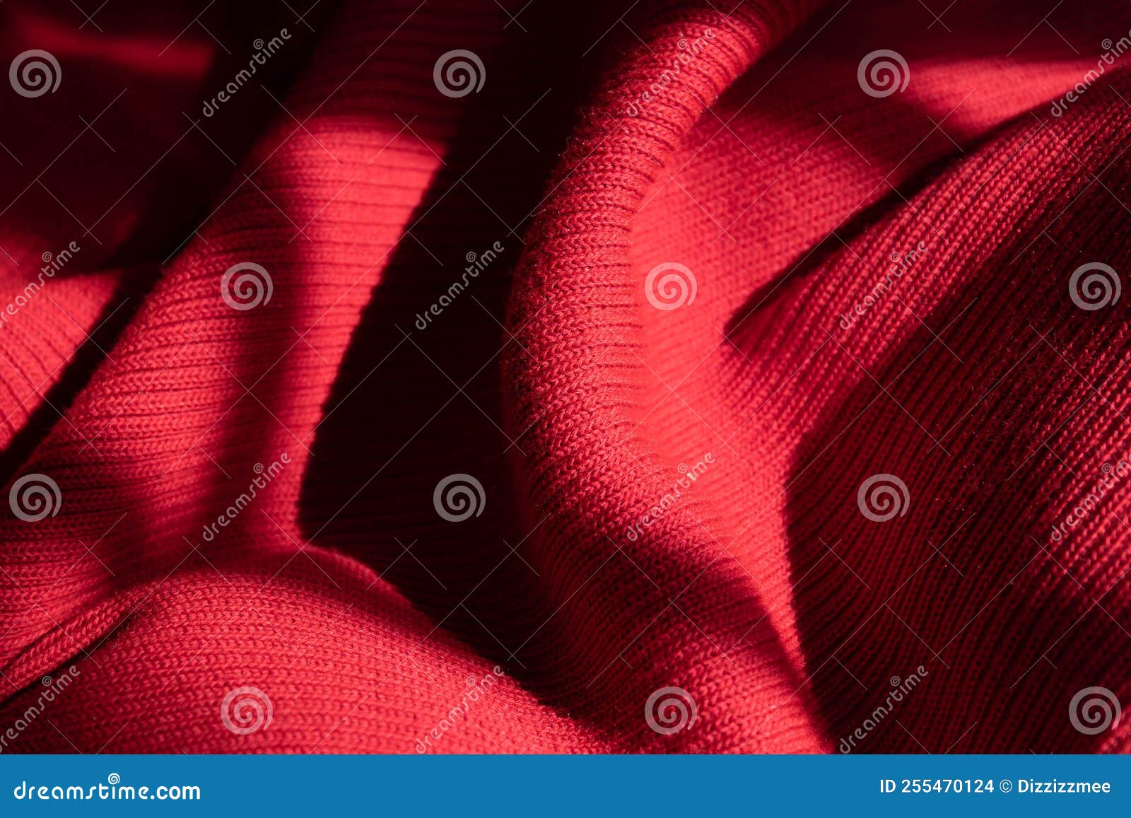 Gentle Light on Red Knit Fabric Stock Photo - Image of knitted, year ...