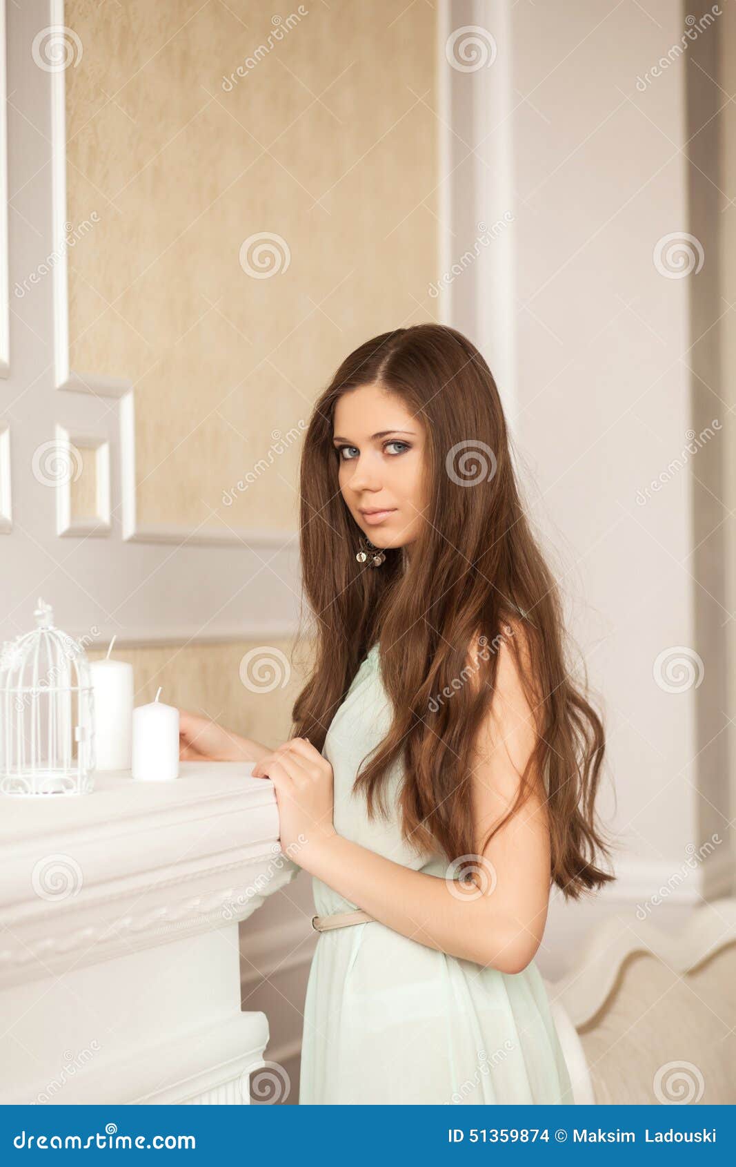Gentle portrait stock photo. Image of lifestyle, female - 51359874