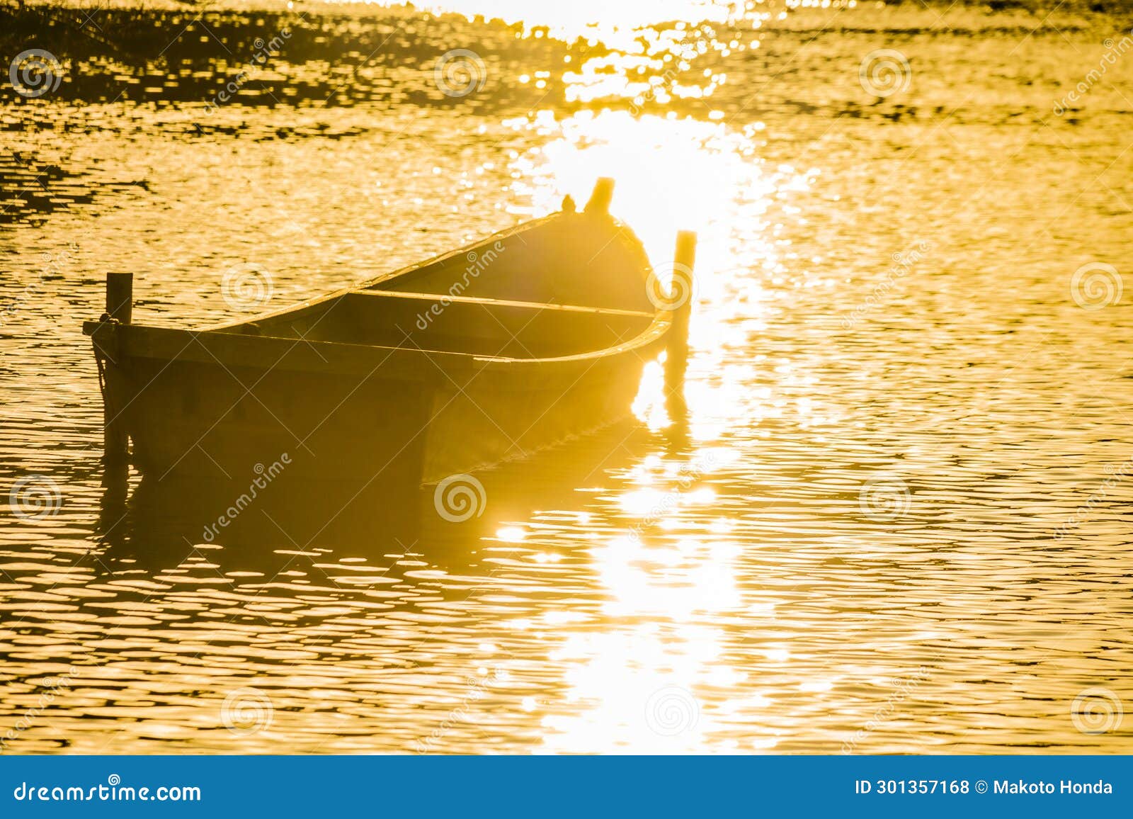 A gentle river wooden boat stock photo. Image of scenery - 301357168