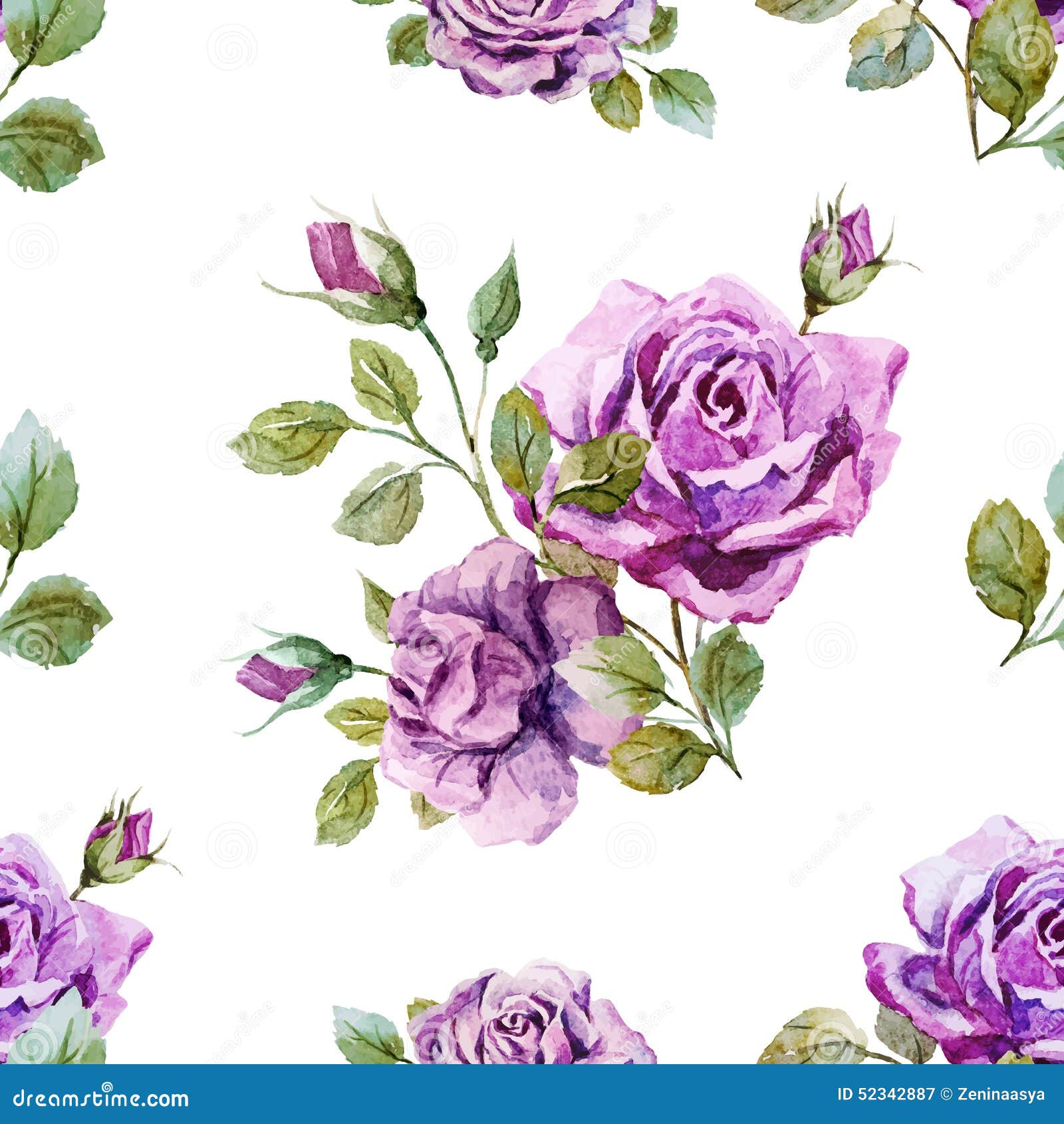 Gentle roses pattern stock vector. Illustration of popular - 52342887