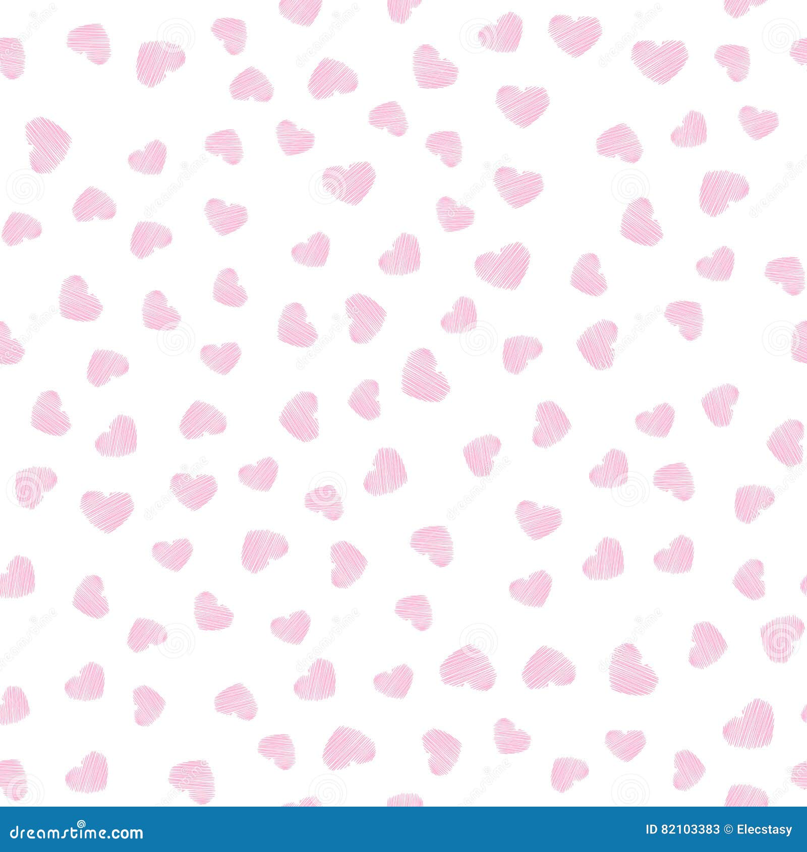 Gentle Seamless Pattern with Pink Hearts Stock Vector - Illustration of ...