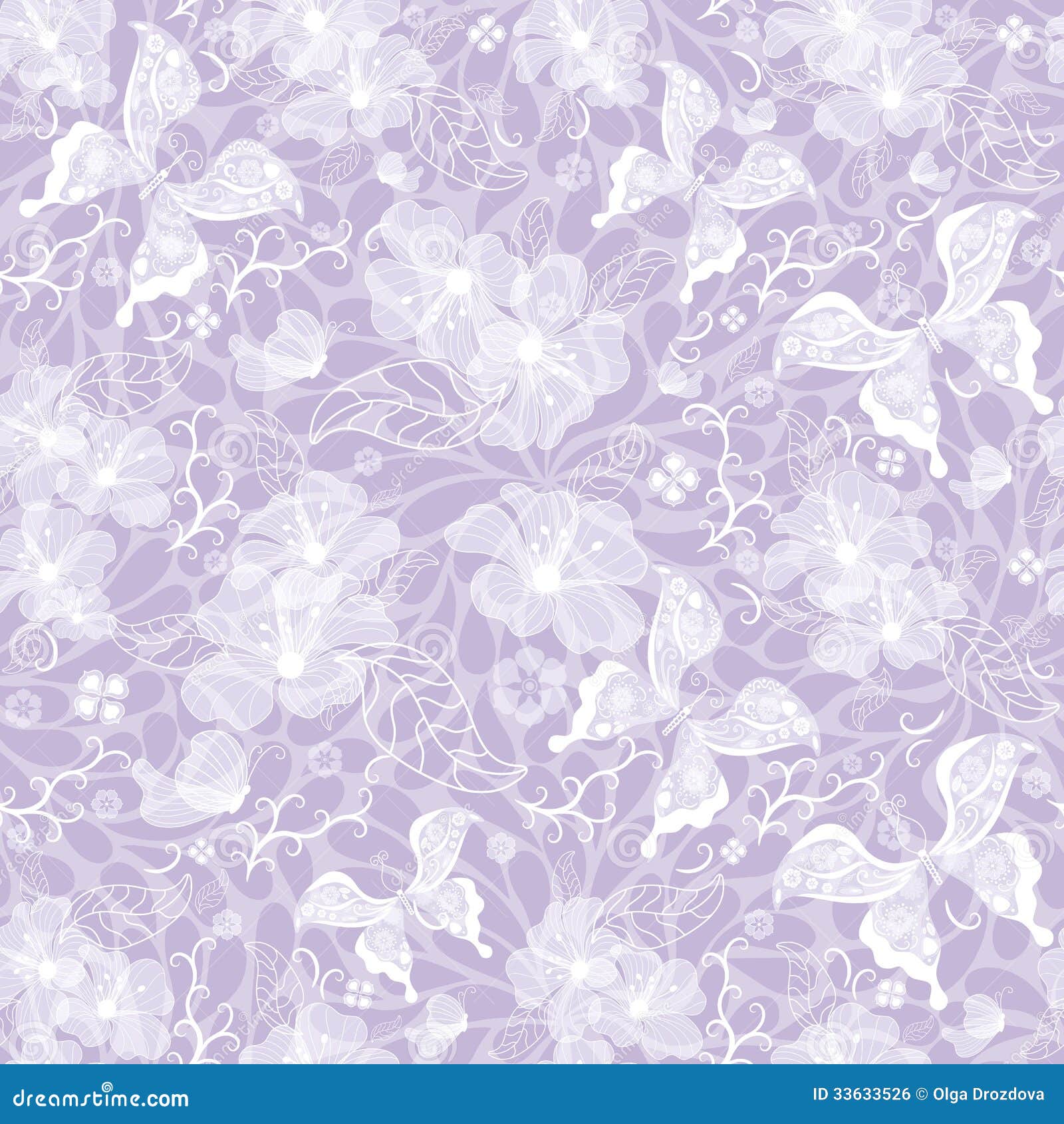 Gentle Seamless Violet Vintage Pattern Stock Vector - Illustration of ...
