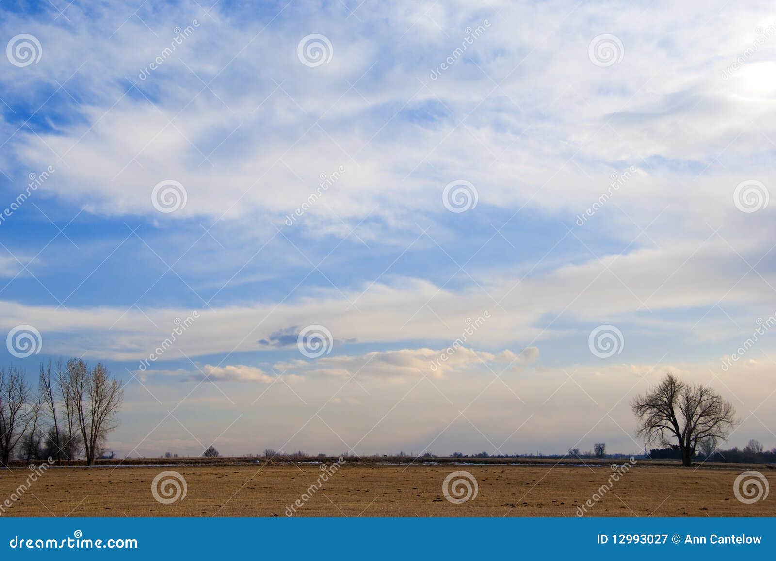 Gentle Sky in Pastel Colors Over the Prairie Stock Image - Image of ...