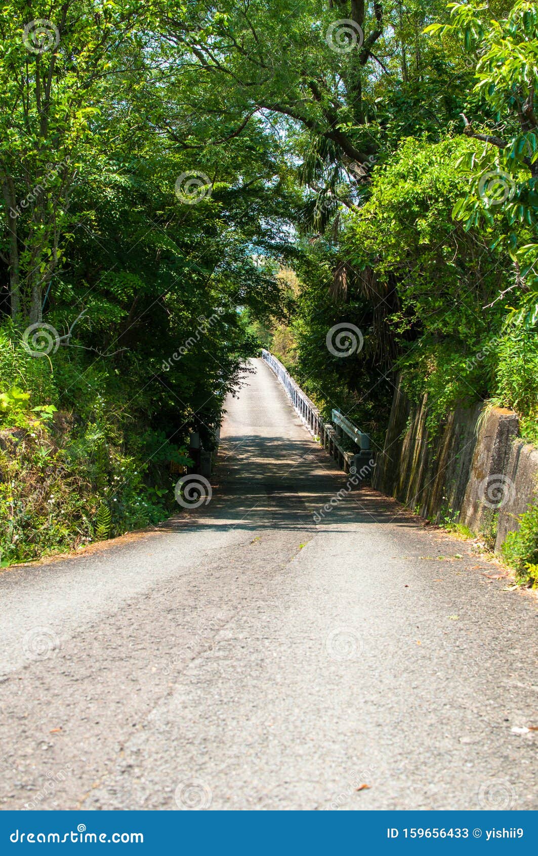 Slope in a Japanese Rural Area Stock Image - Image of green, view ...