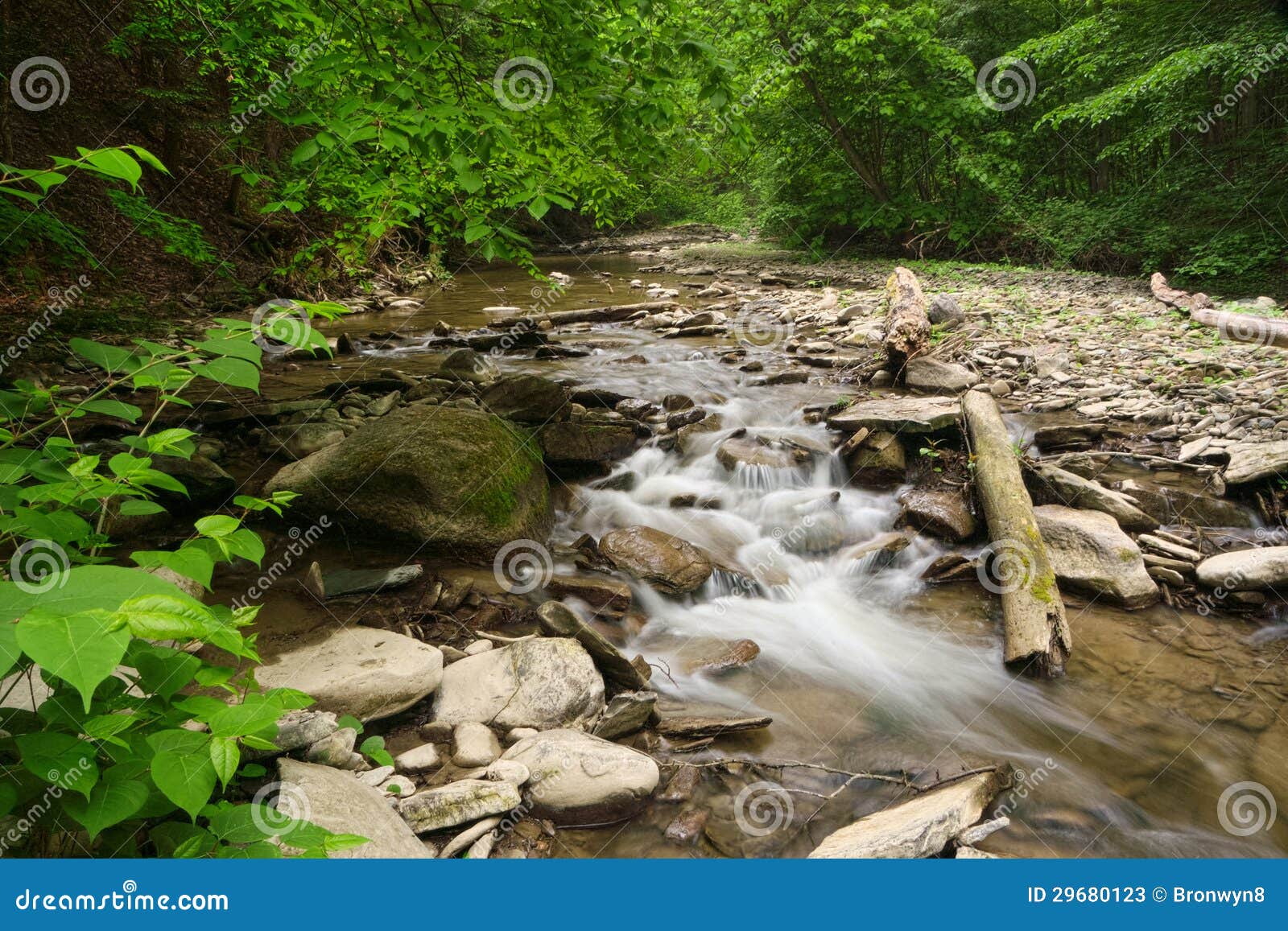 Gentle Stream over Rocks stock image. Image of creek - 29680123