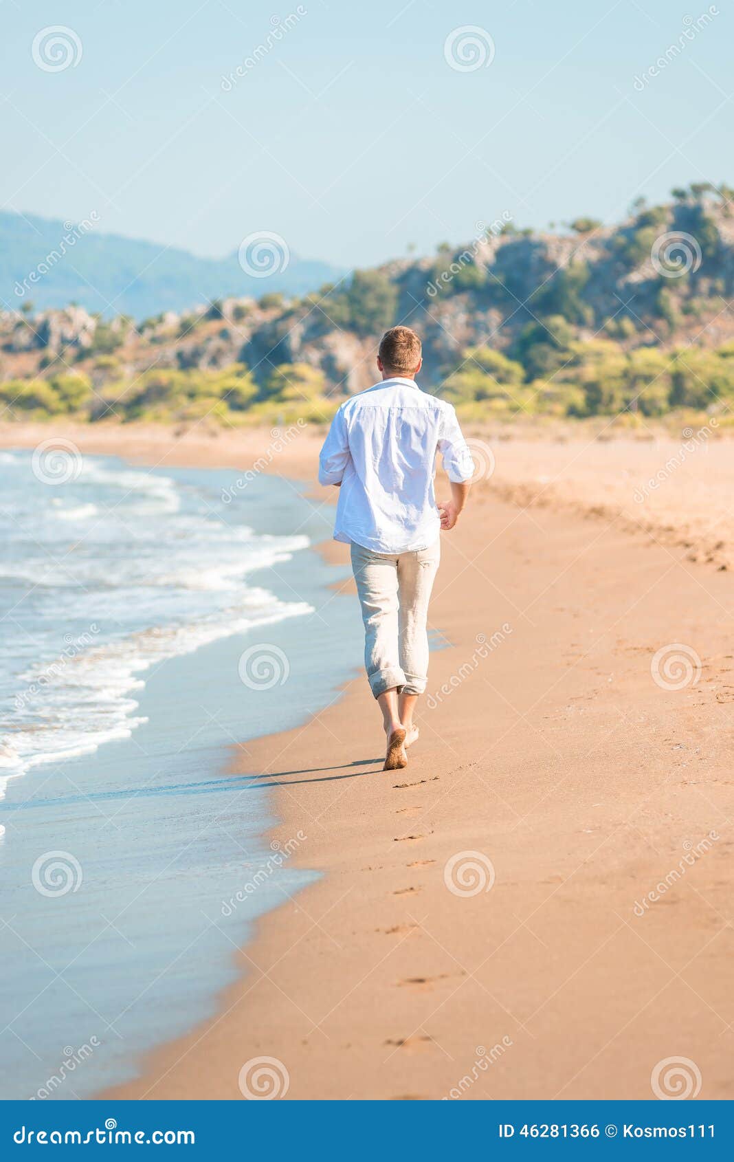 Gentle Stroll Along the Beach Barefoot Stock Photo - Image of walking ...