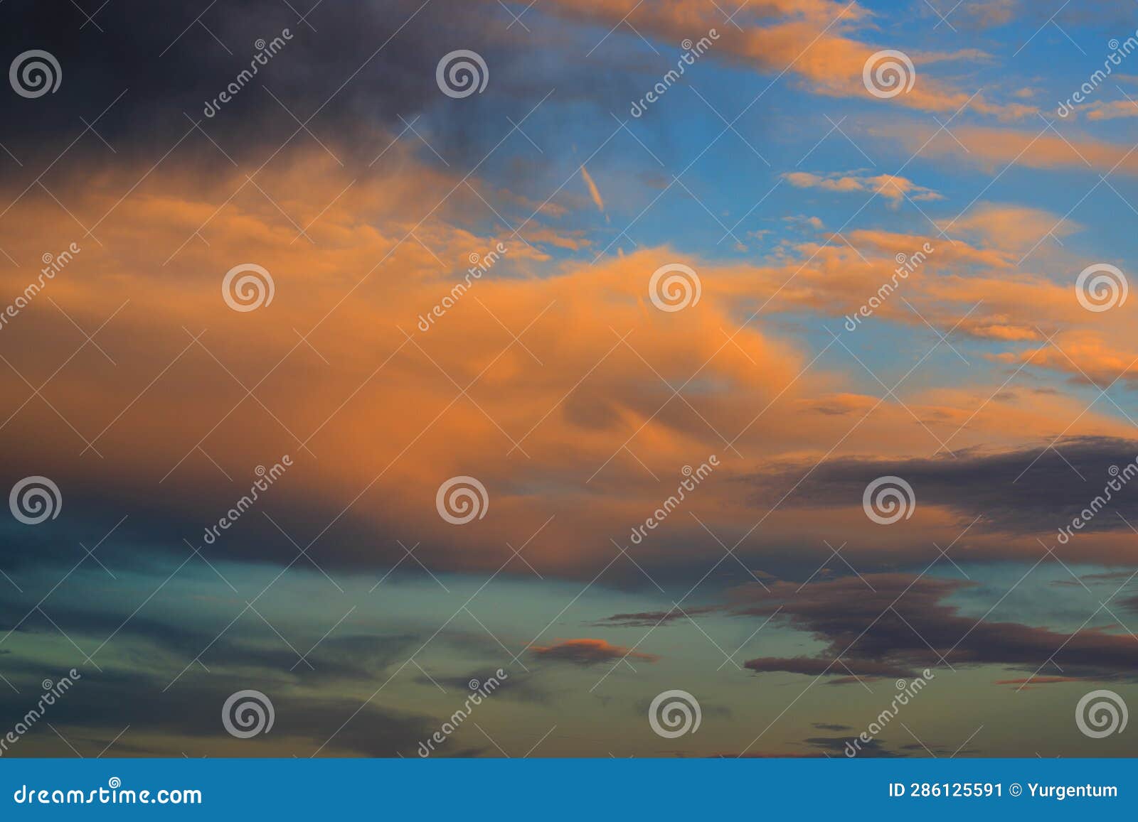 Gentle sunset sky stock image. Image of outdoor, orange - 286125591