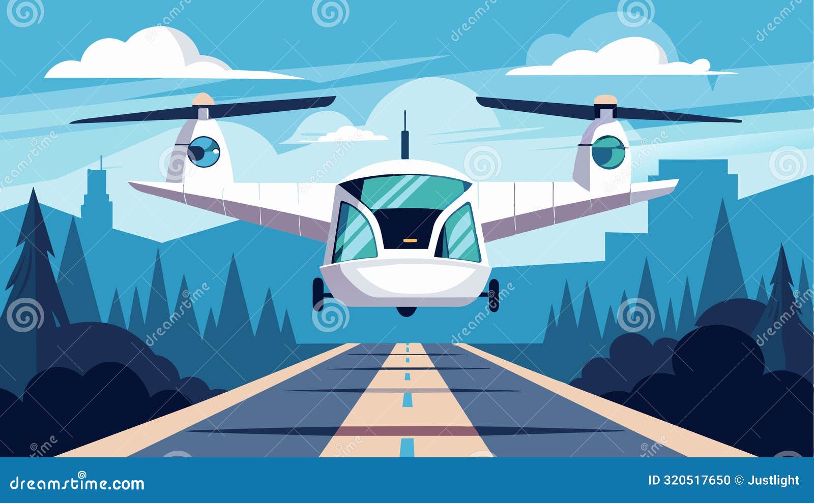 With A Gentle Touchdown The EVTOL Safely Arrives At Its Destination And ...