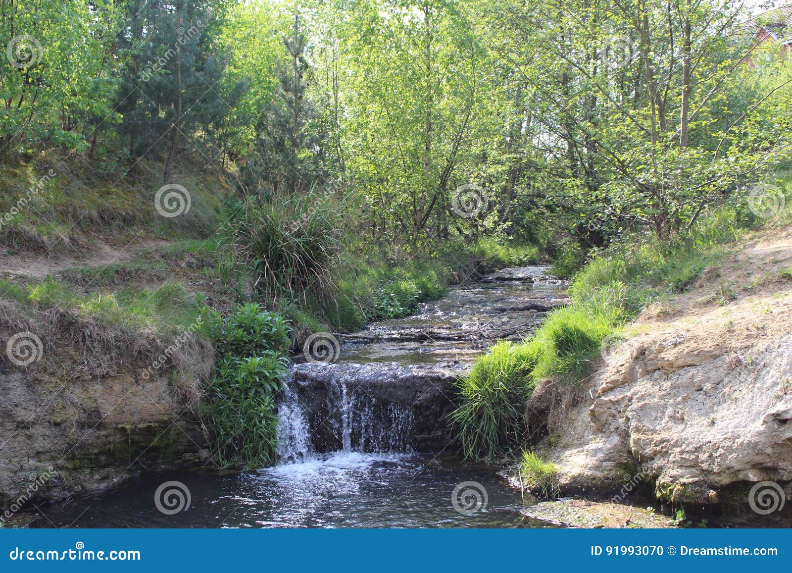 Gentle Waterfall stock photo. Image of contuse, slow - 91993070