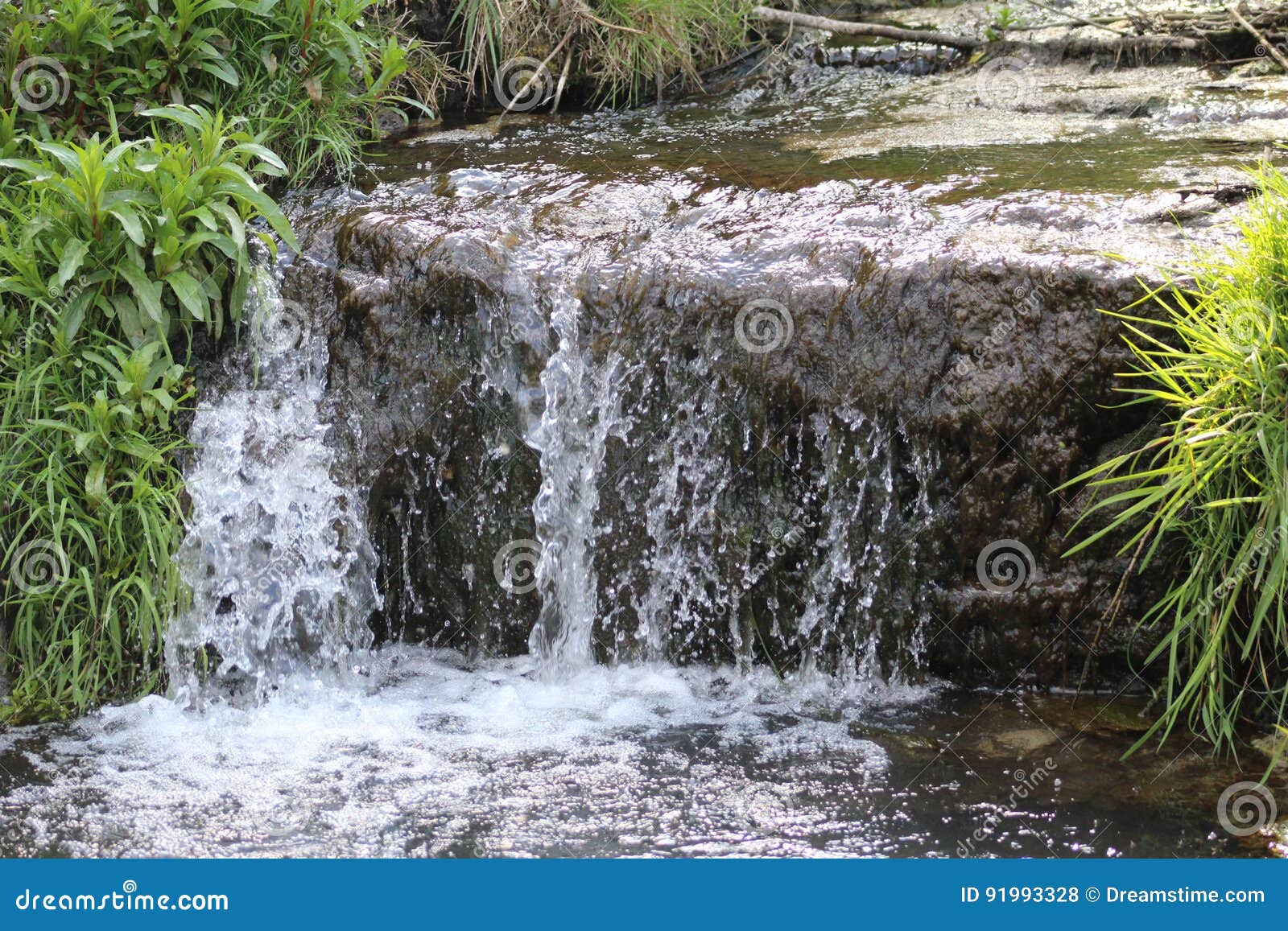 Gentle Waterfall stock photo. Image of gently, flows - 91993328