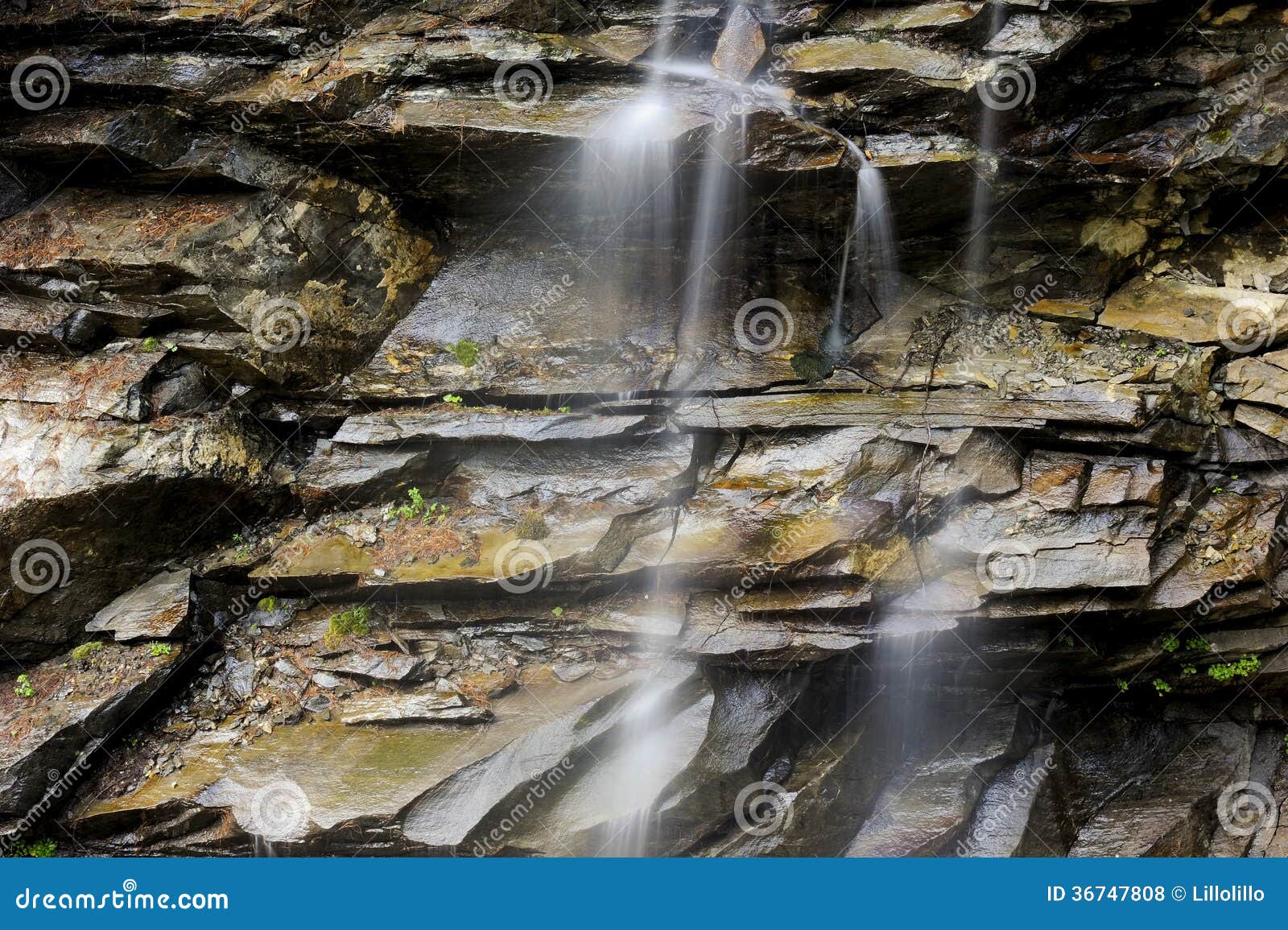 Gentle waterfall stock photo. Image of peaceful, creeks - 36747808