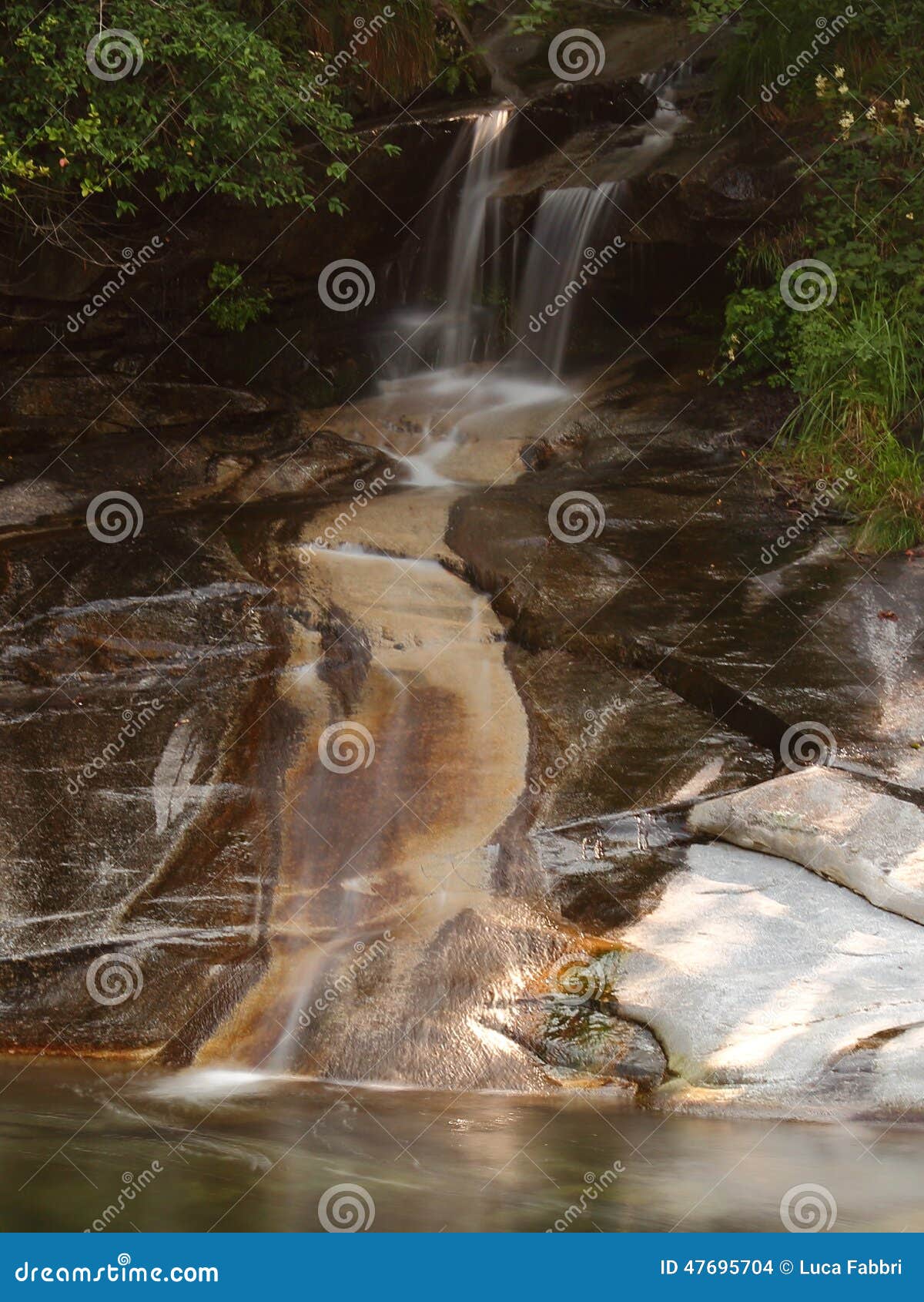 Gentle waterfall stock photo. Image of torrent, water - 47695704