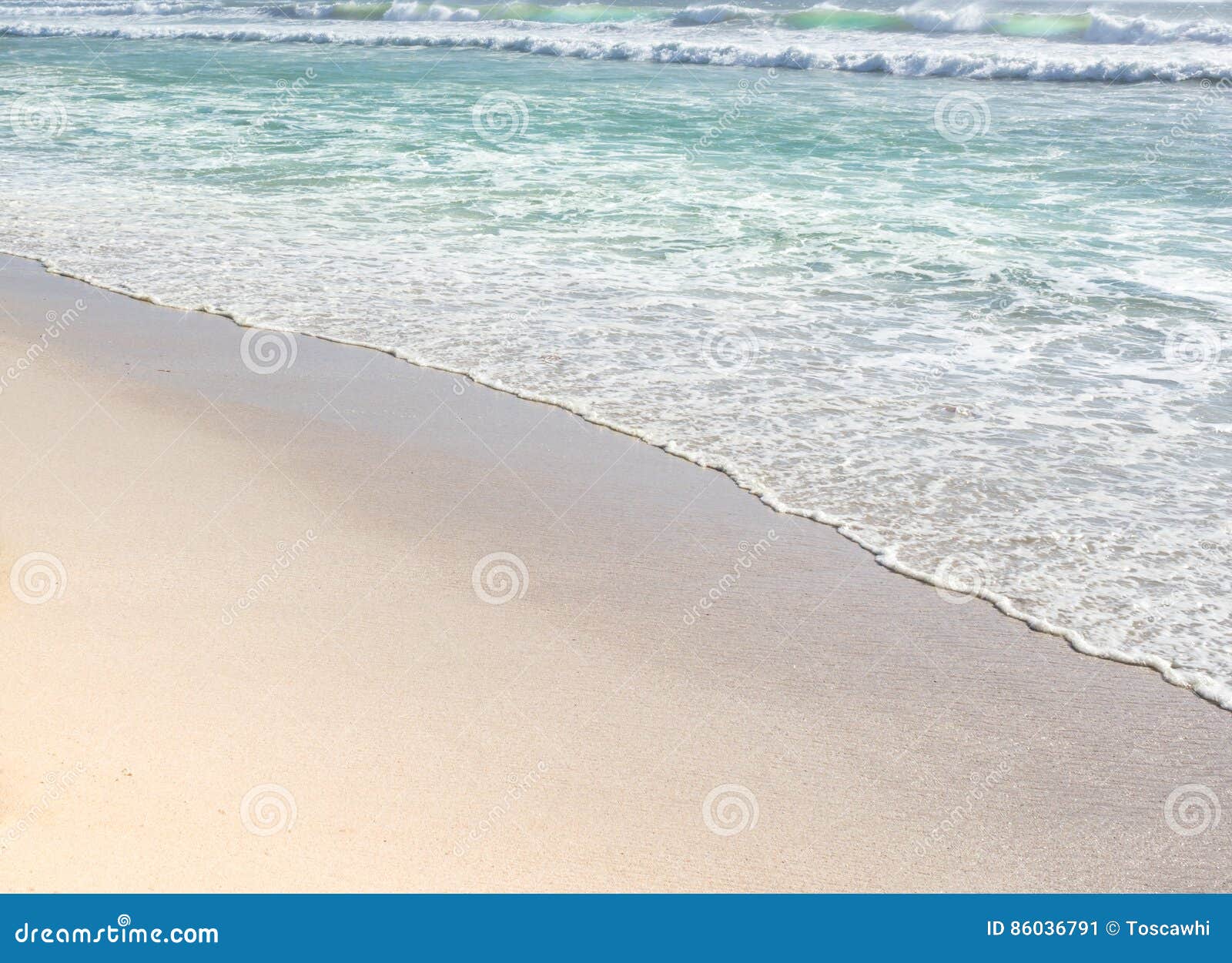 Gentle Wave Ripples of Blue Ocean on Sandy Beach Stock Image - Image of ...