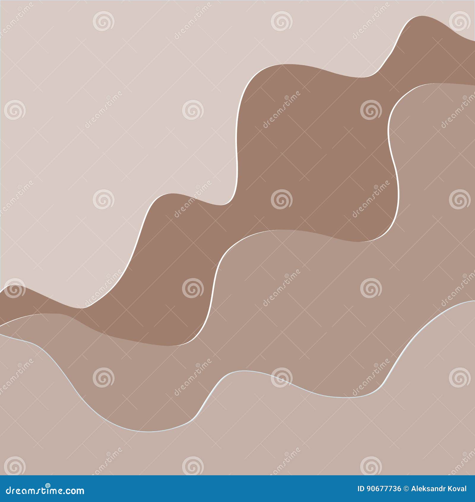 Gentle Waves Cut from Cardboard Stock Vector - Illustration of design ...