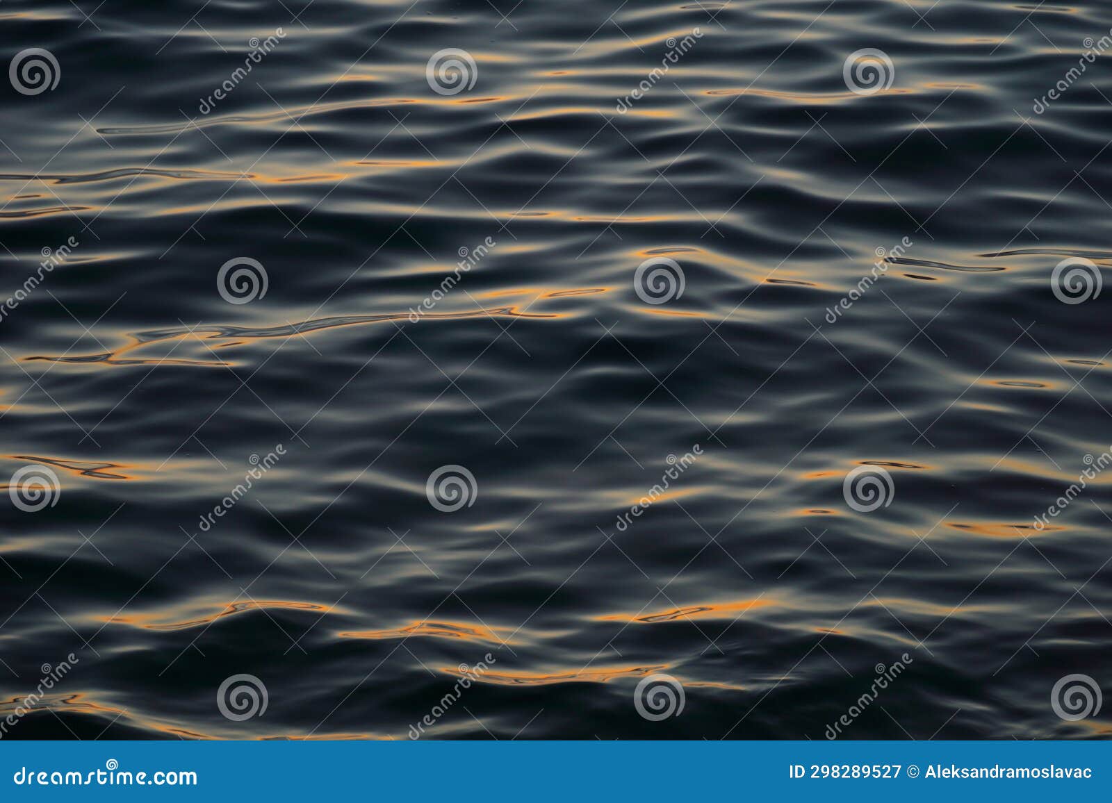 Gentle Waves on the Smooth Surface of the Deep Sea Stock Image - Image ...