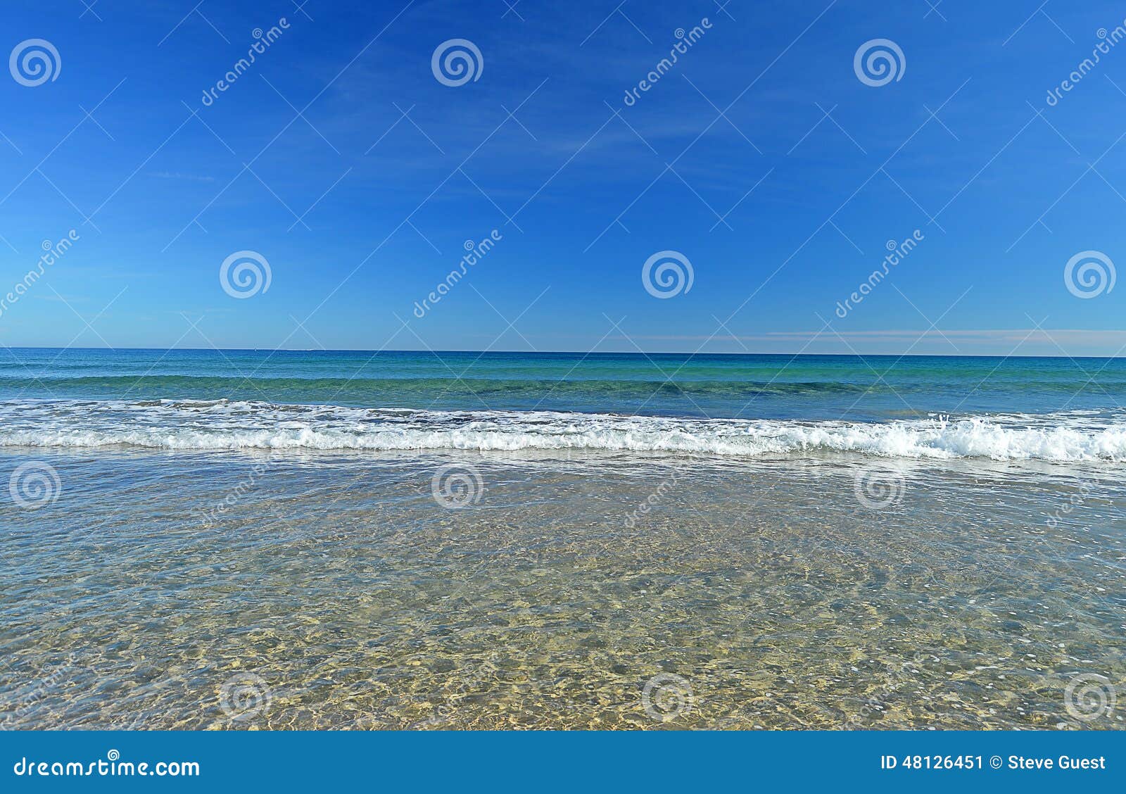 Gentle Waves - Paradise Secluded Beach and Reef Stock Image - Image of ...