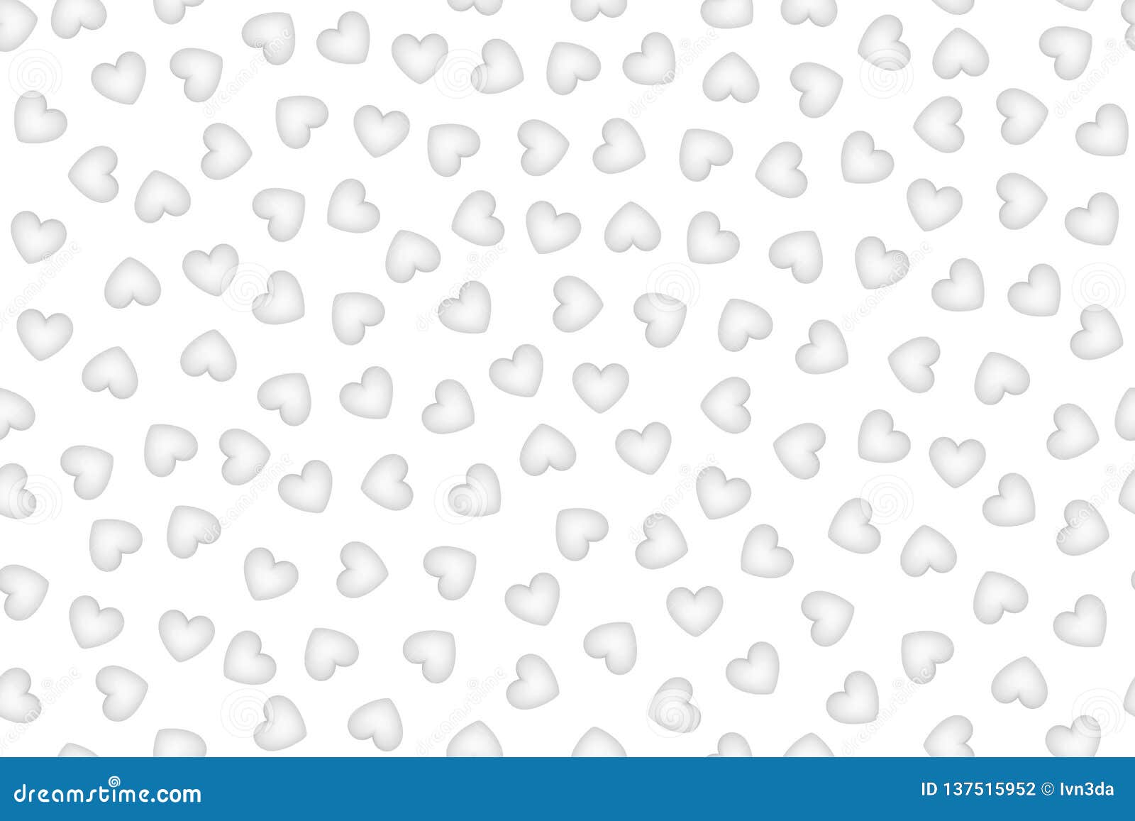Gentle White Hearts Vector Seamless Pattern Stock Vector - Illustration ...