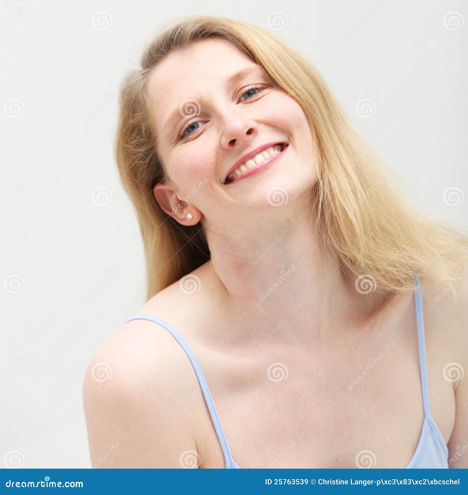 Gentle Woman with Engaging Smile Stock Image - Image of contented ...