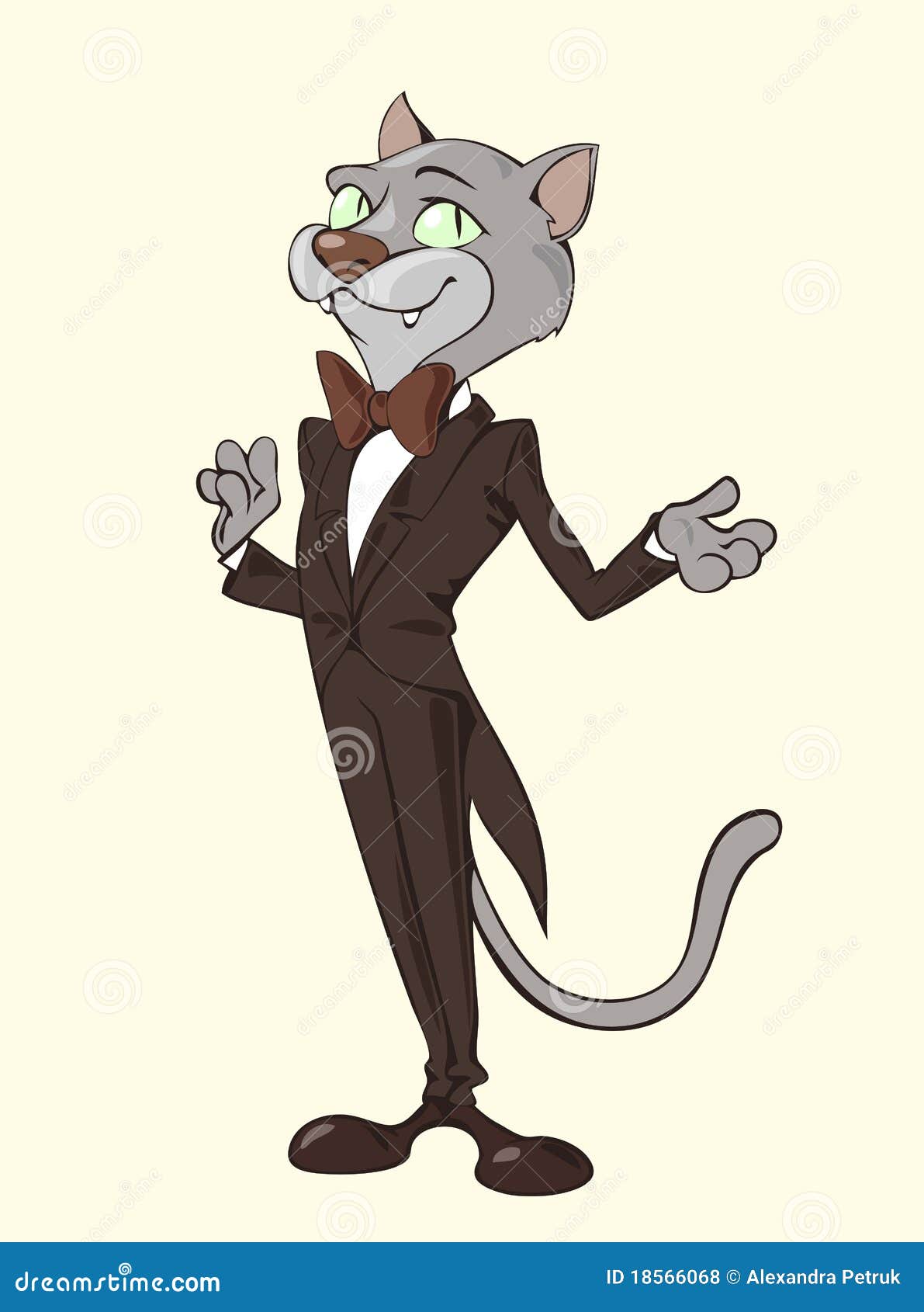 Gentleman cat stock vector. Illustration of confident - 18566068