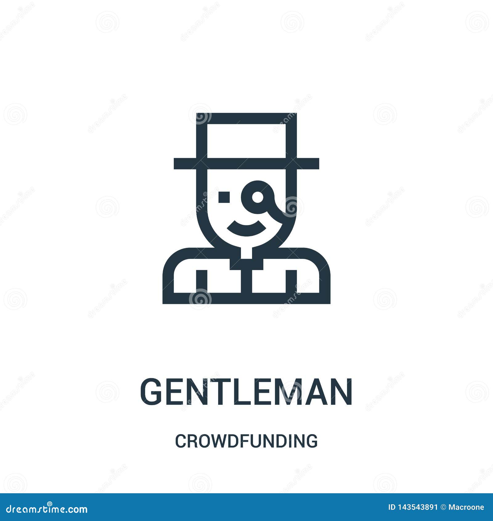 Gentleman Icon Vector from Crowdfunding Collection. Thin Line Gentleman ...