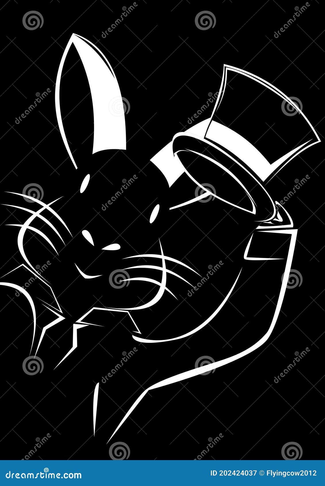 The Gentleman Rabbit in Comic Style Stock Illustration - Illustration ...