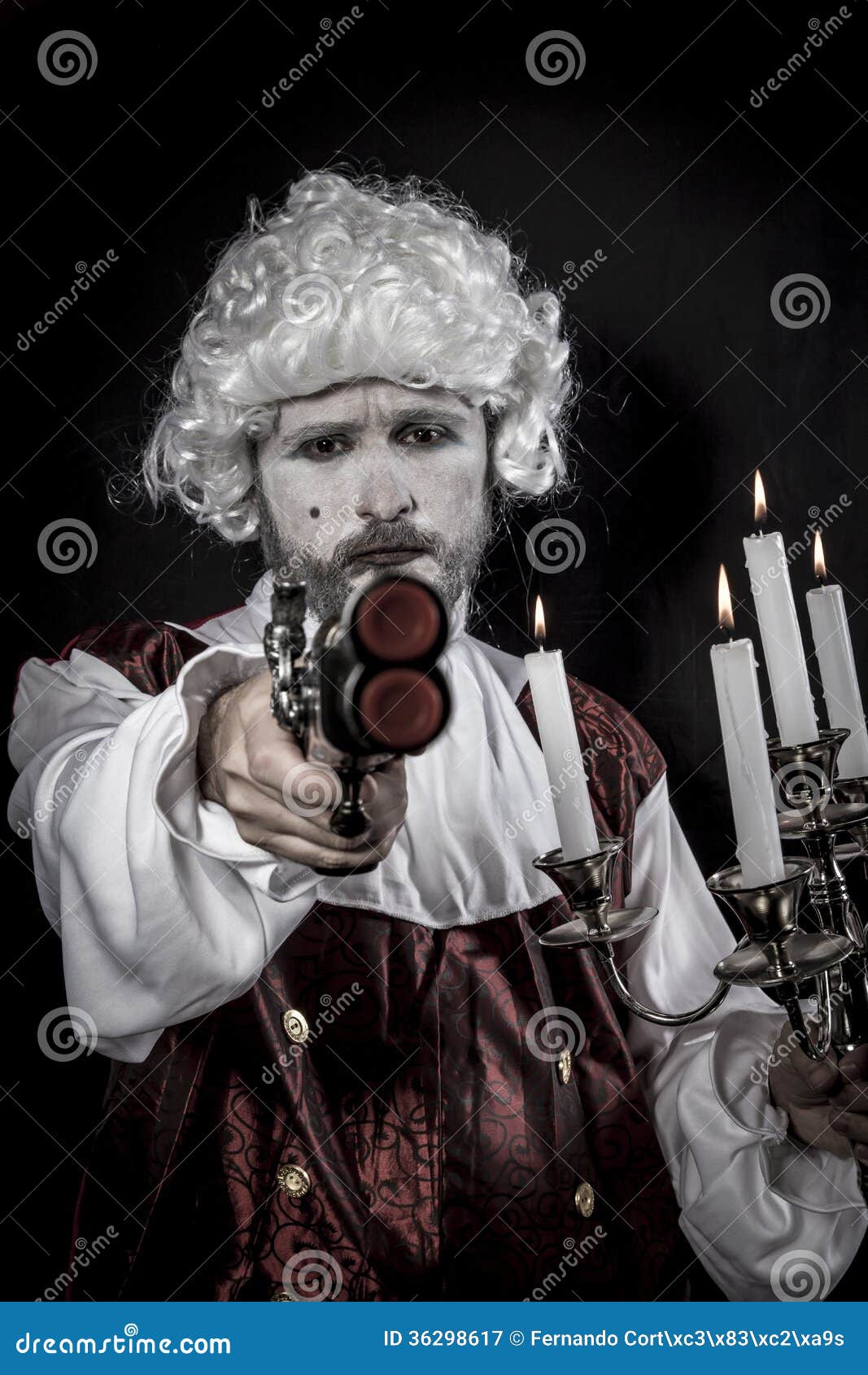 Gentleman rococo era wig stock image. Image of nineteenth - 36298617