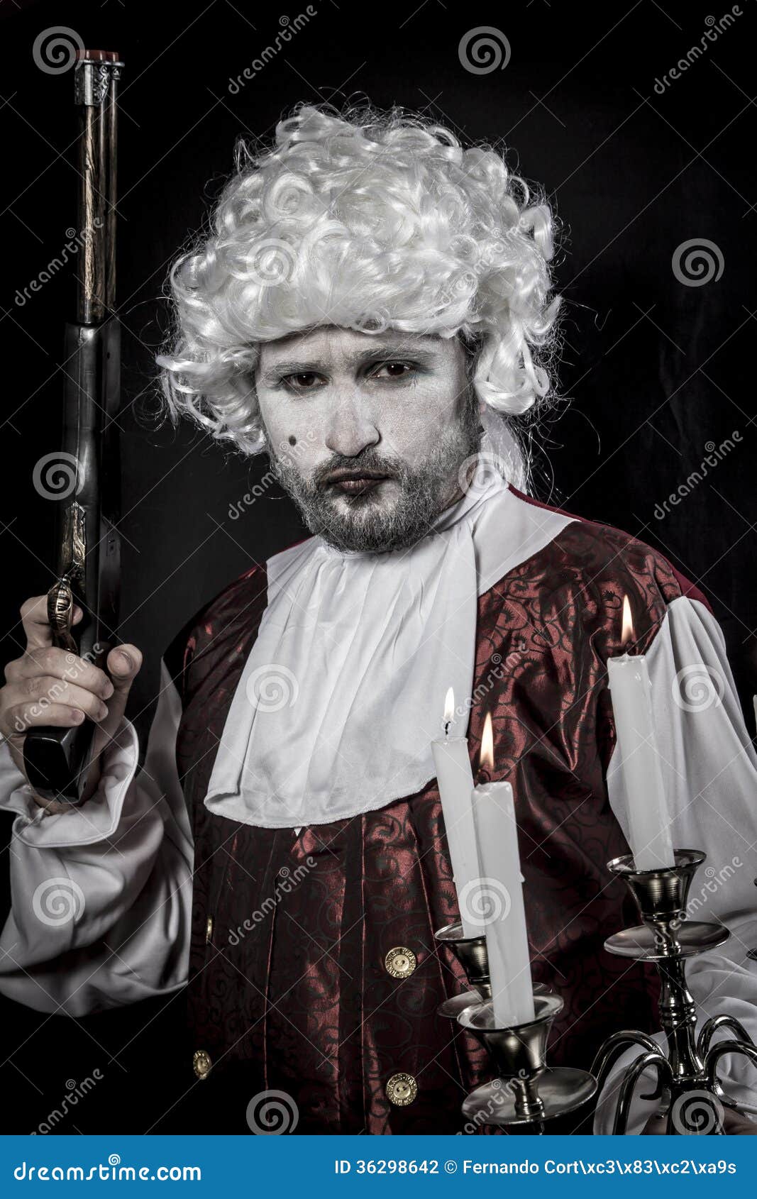 Gentleman rococo era wig stock photo. Image of hundreds - 36298642