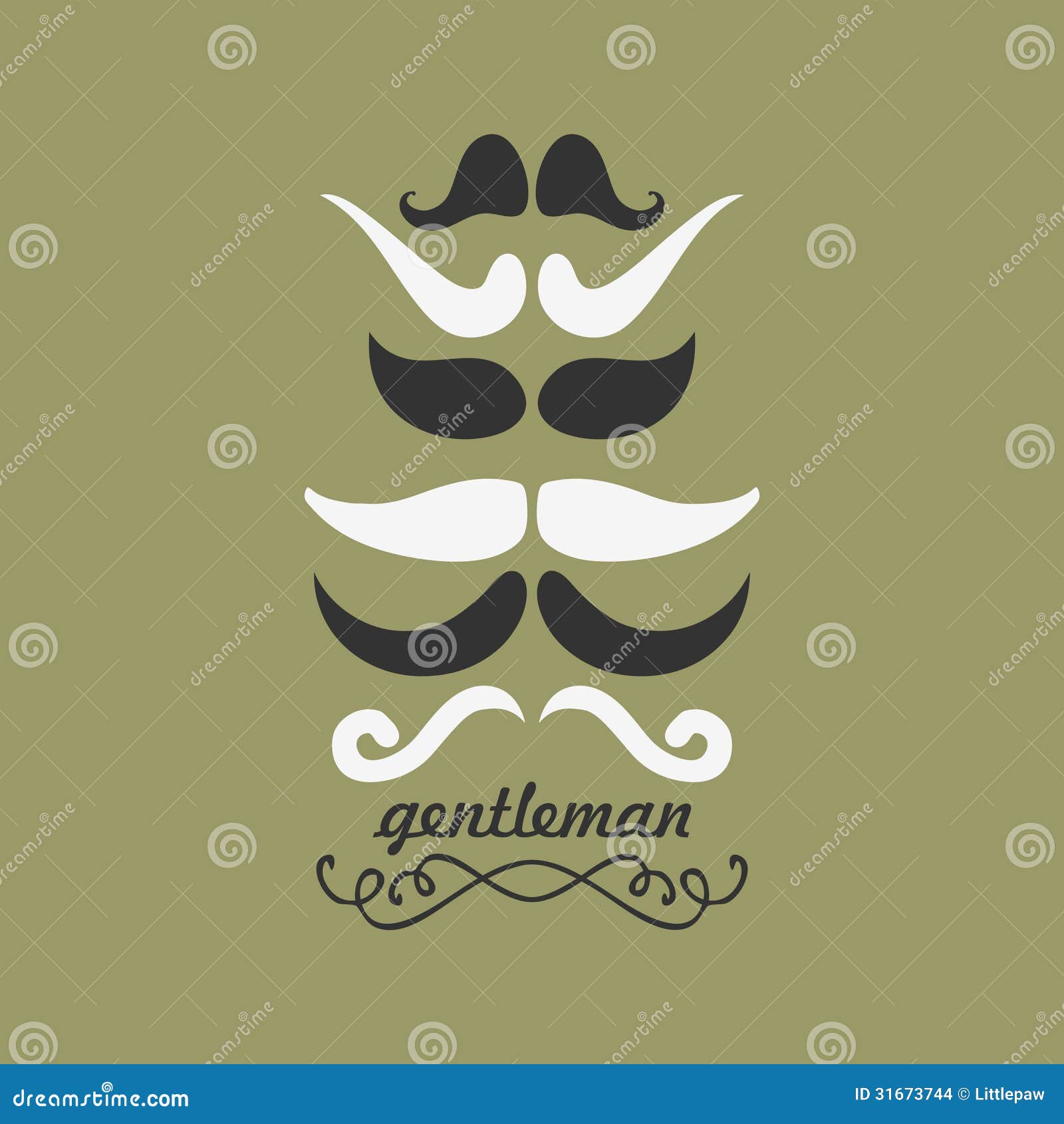 Gentleman S Card with Mustache Stock Vector - Illustration of fashion ...