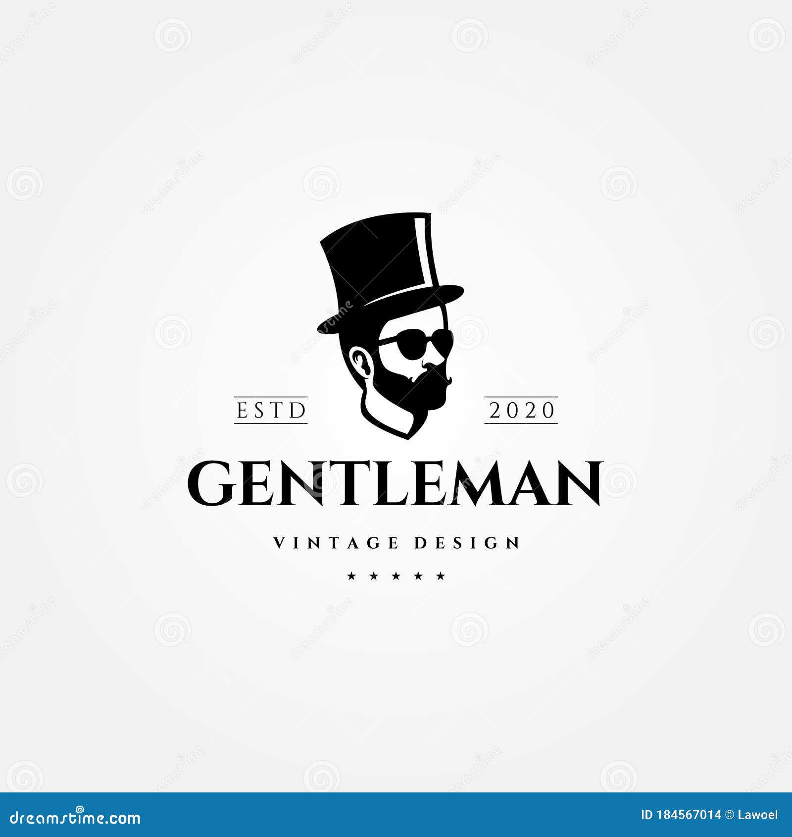 Gentleman Vintage Logo Man with Hat Vector Illustration Design Stock ... Gentleman Vintage Logo Man with Hat Vector Illustration Design Stock ...