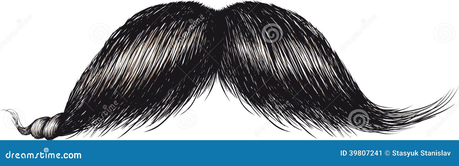 Gentlemans mustache stock vector. Illustration of isolated - 39807241