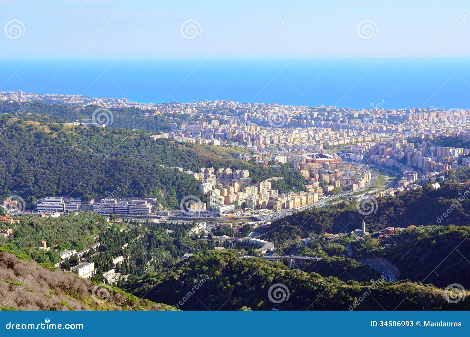 Genua, Italien stockbild. Bild von mitte, häuser, meer - 34506993