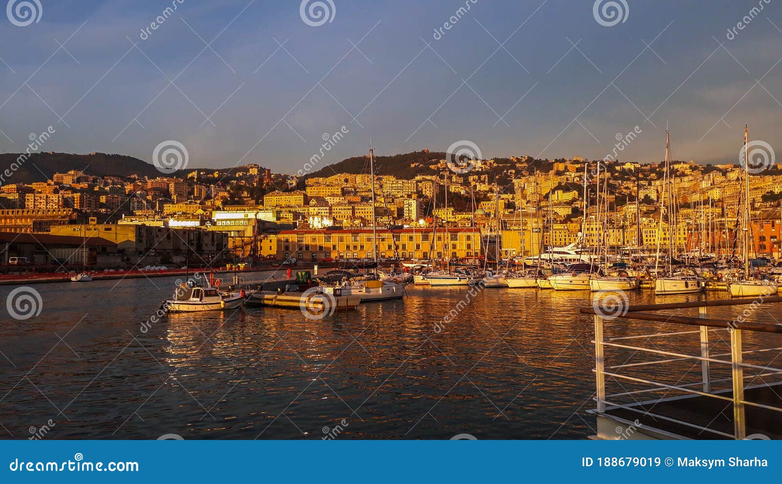 Genua editorial stock image. Image of town, yachts, yacht - 188679019