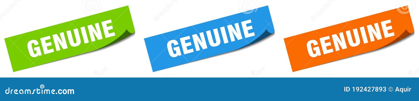 Genuine Banner. Genuine Speech Bubble Label Set. Stock Vector ...