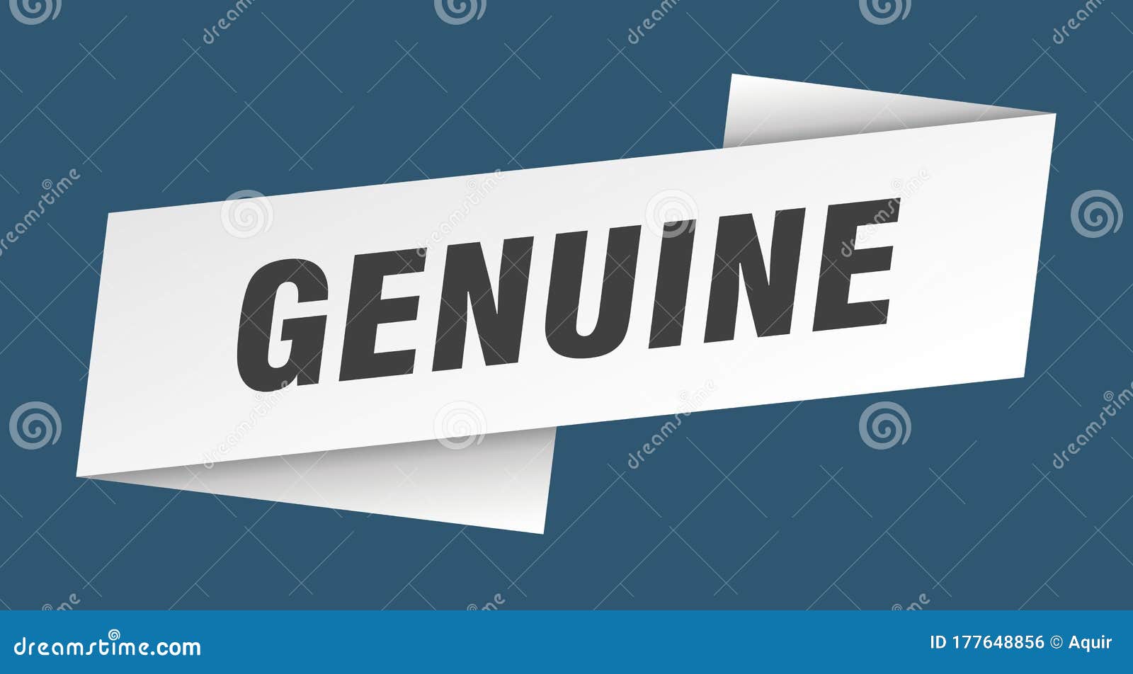 Genuine Banner Template. Genuine Ribbon Label Stock Vector ...