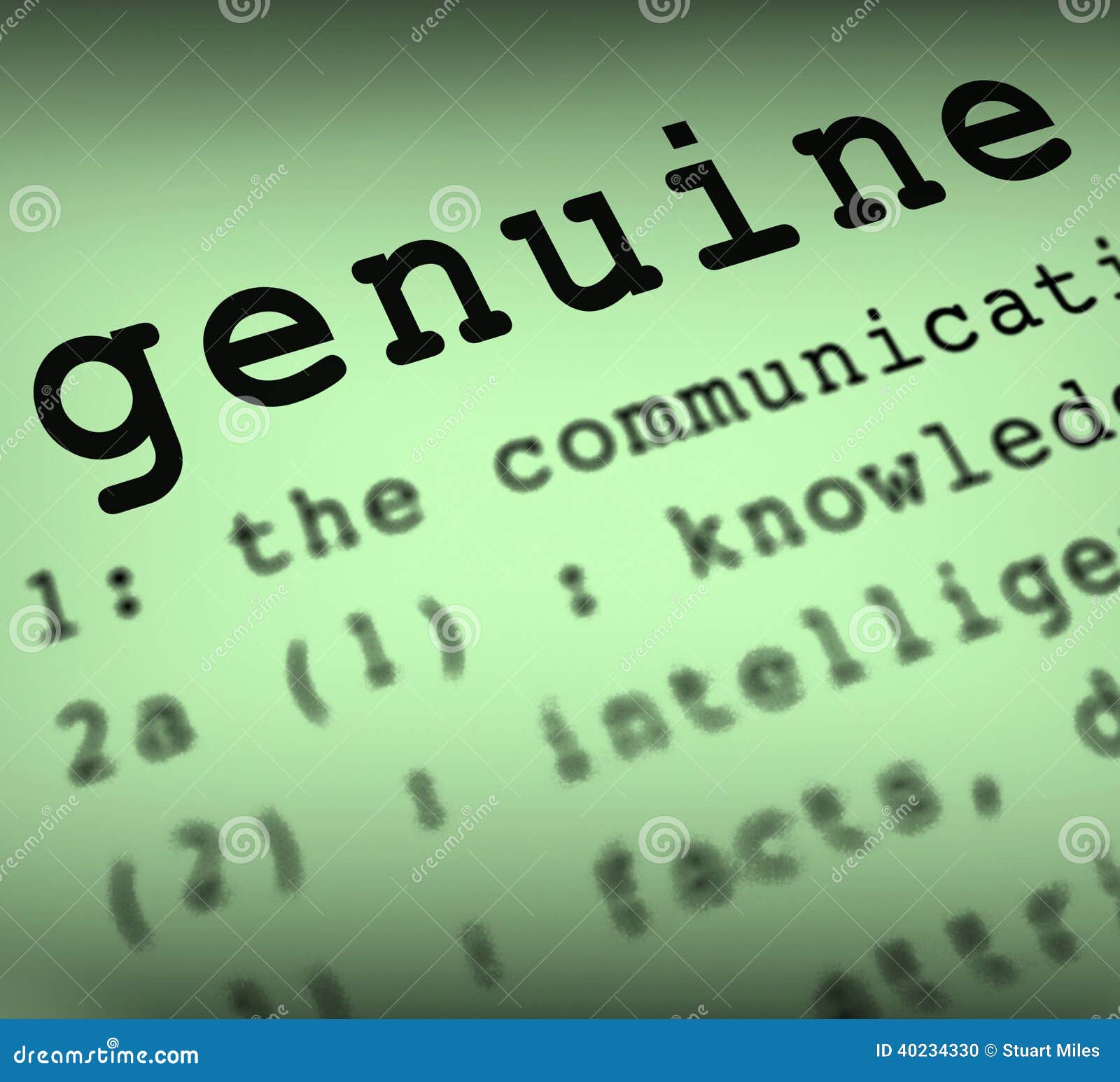 Genuine Definition Shows Certificated Stamp or Stock Illustration ...