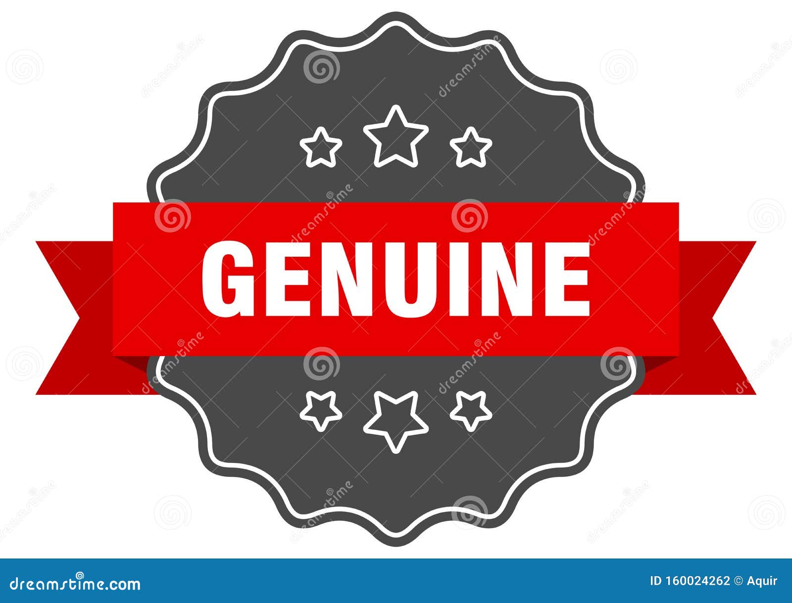 Genuine label stock vector. Illustration of grey, vector - 160024262