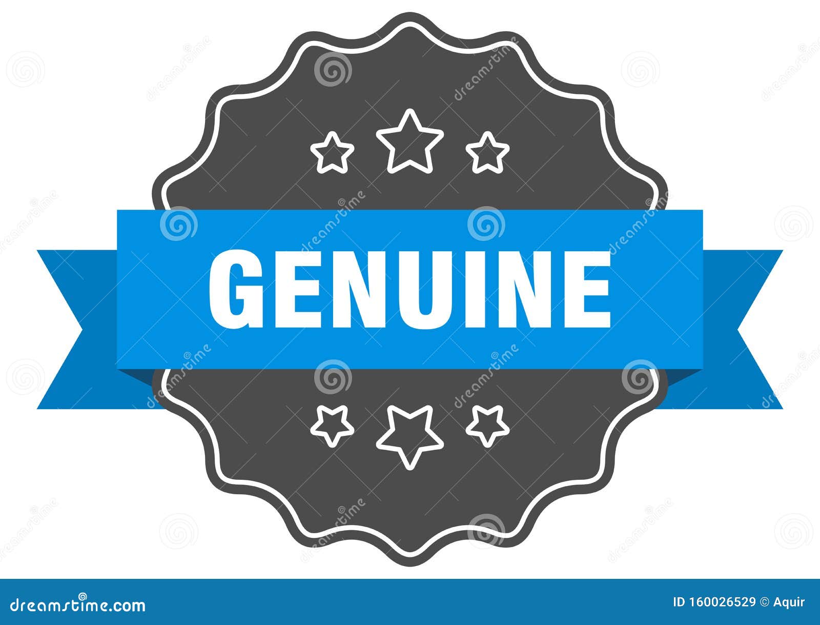 Genuine label stock vector. Illustration of round, stamp - 160026529