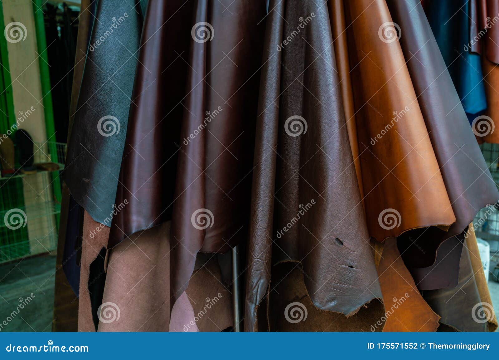 Genuine Leather Crafts Working Shop Stock Photo - Image of retro ...
