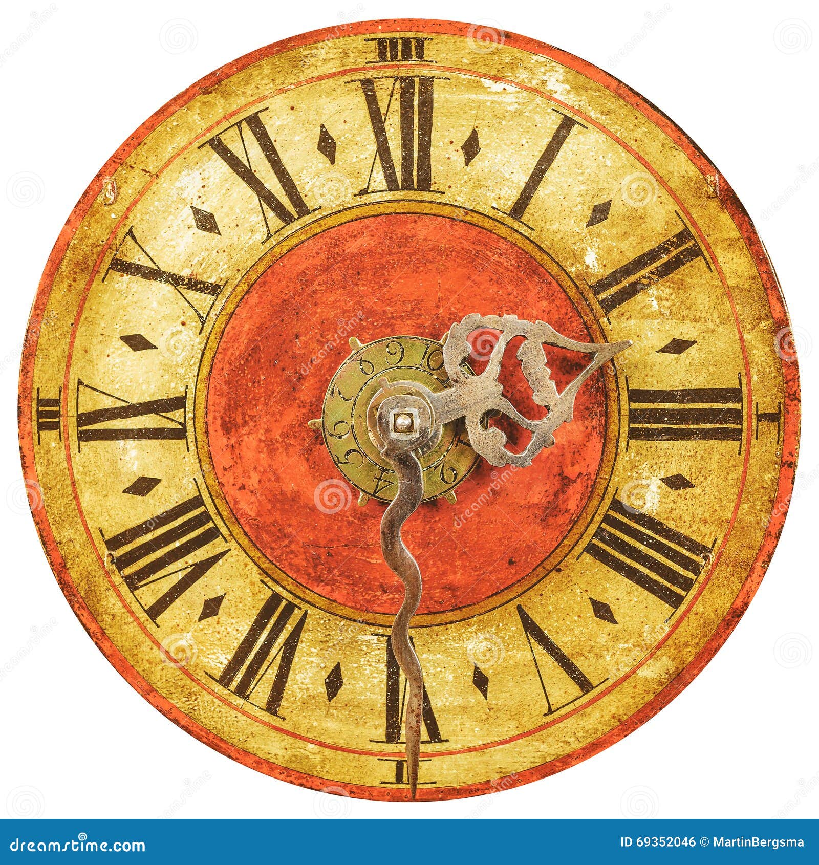 Genuine Medieval Clock Face With Moon Rotation Royalty-Free Stock Photo ...