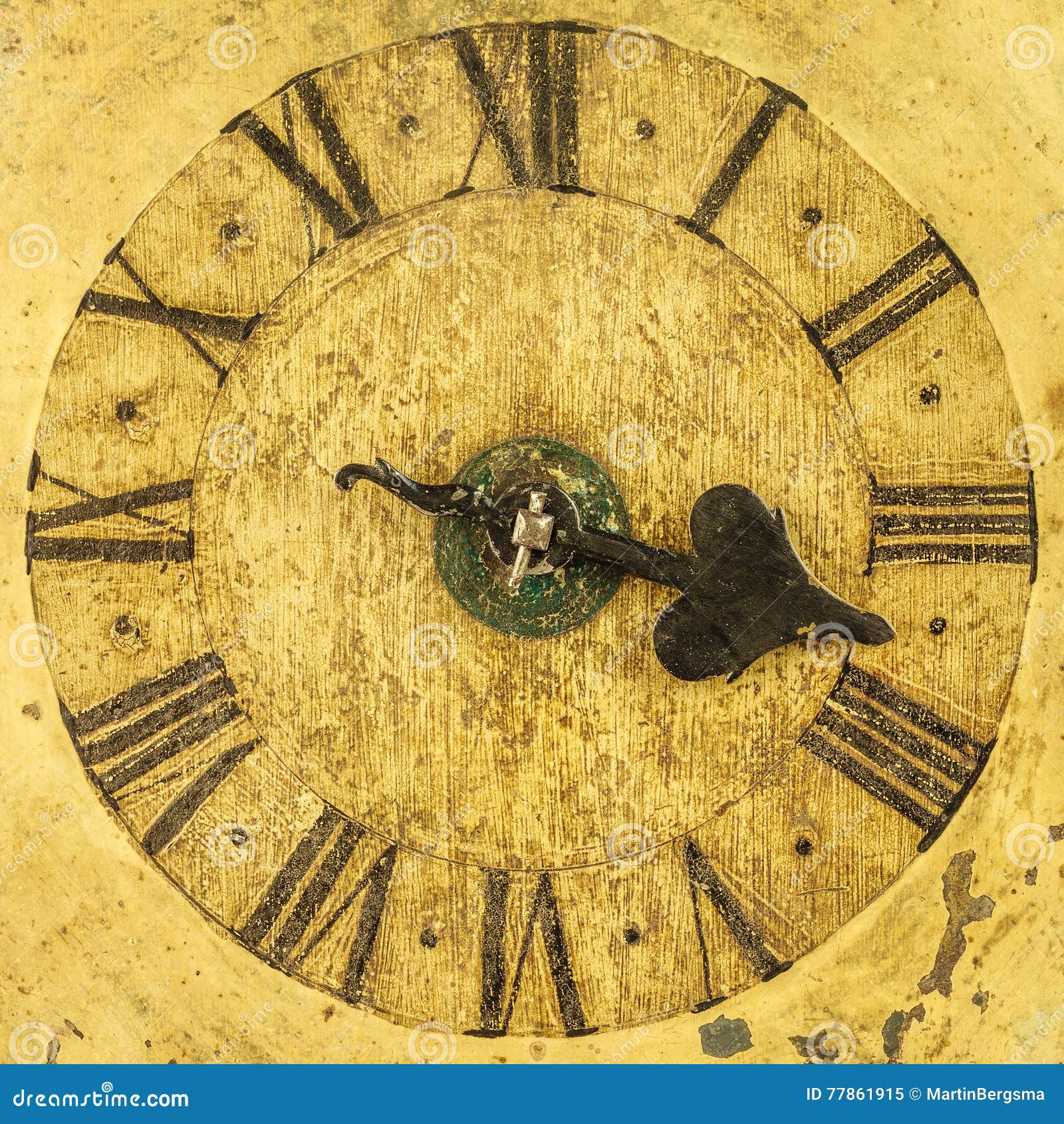 Genuine Medieval Clock Face With Moon Rotation Royalty-Free Stock Photo ...