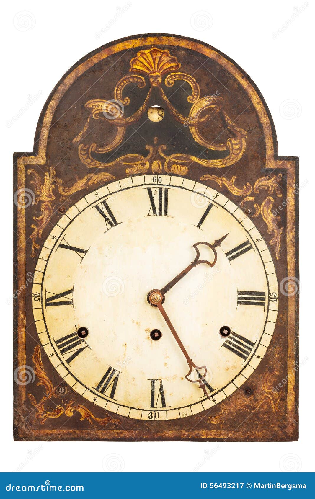 Genuine Ornamental Seventeenth Century Clock Stock Image - Image of ...