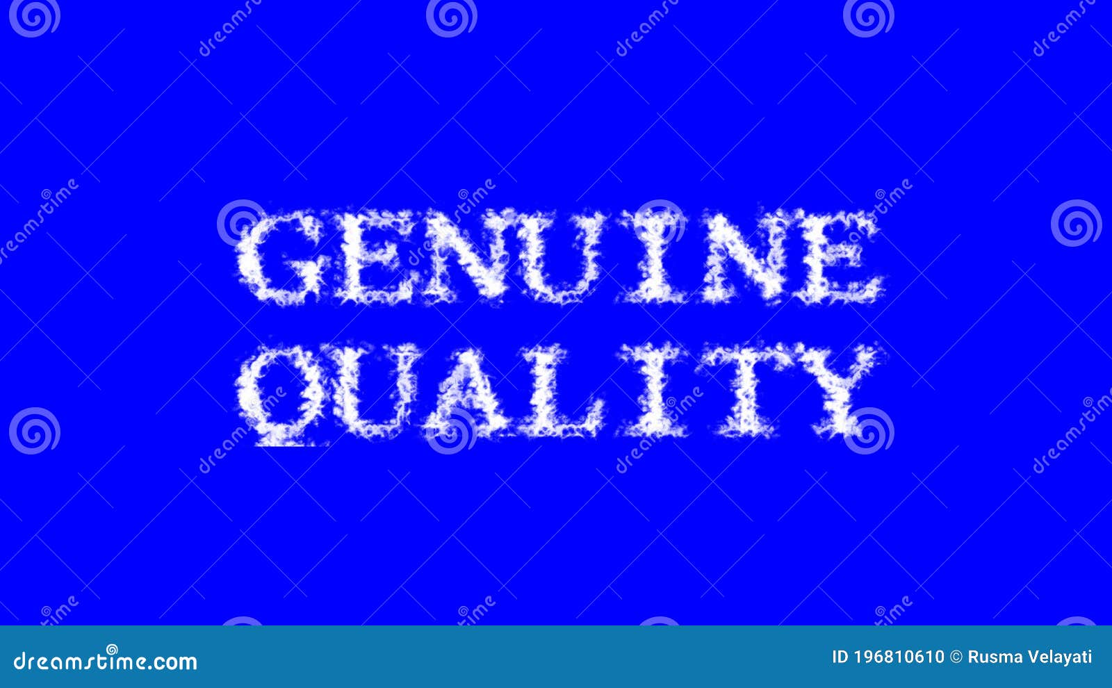 Genuine Quality Cloud Text Effect Blue Isolated Background Stock ...
