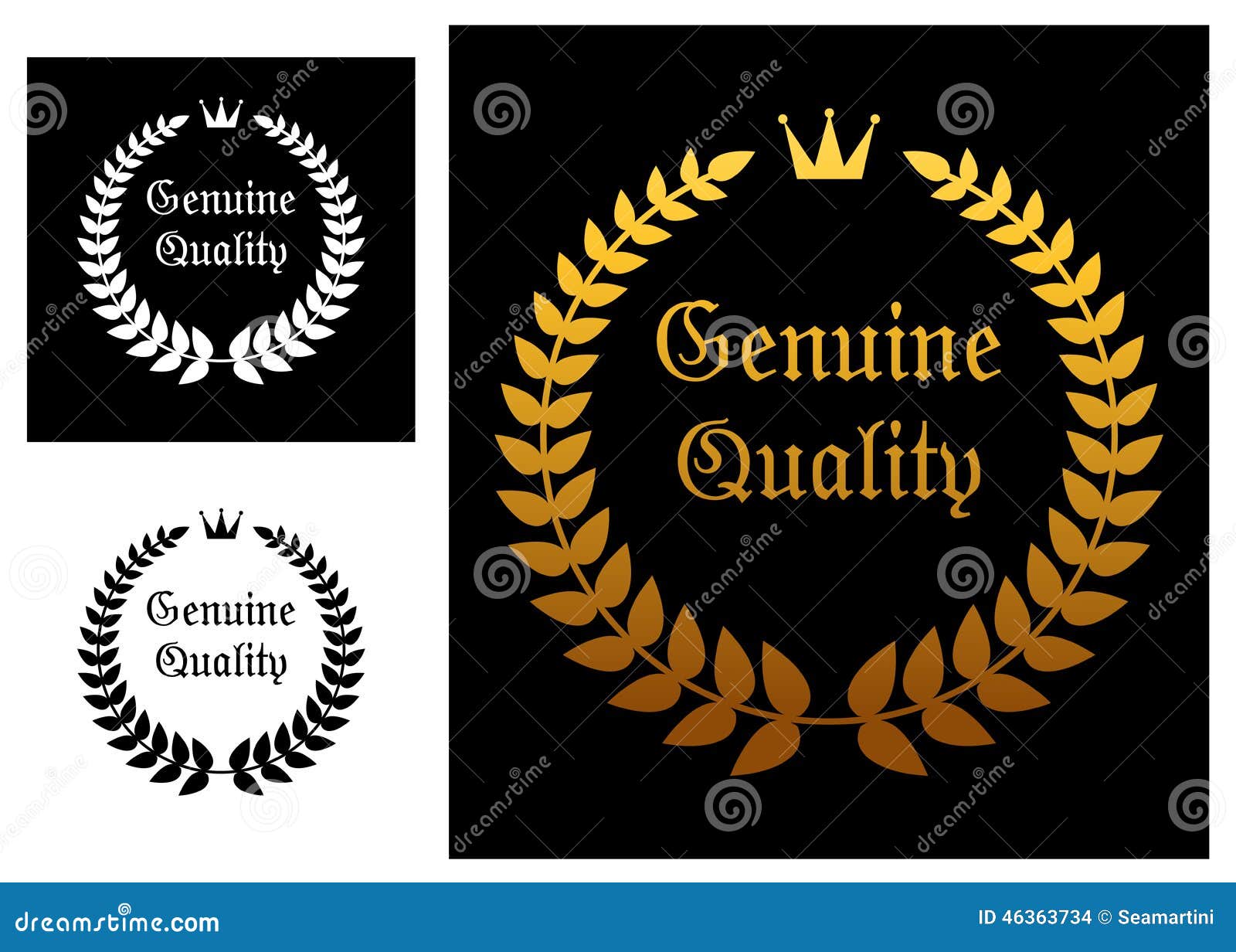 Genuine quality label stock vector. Illustration of insignia - 46363734