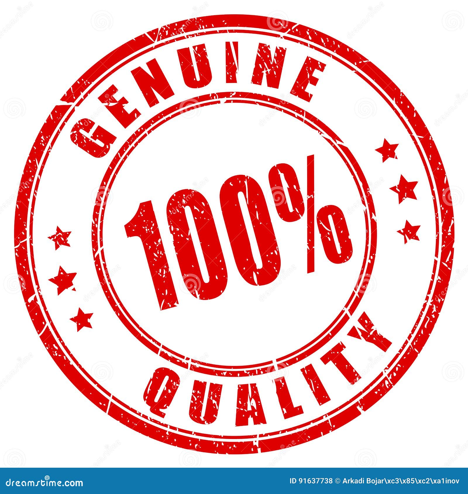 100 Genuine Quality Rubber Stamp Stock Vector - Illustration of control ...