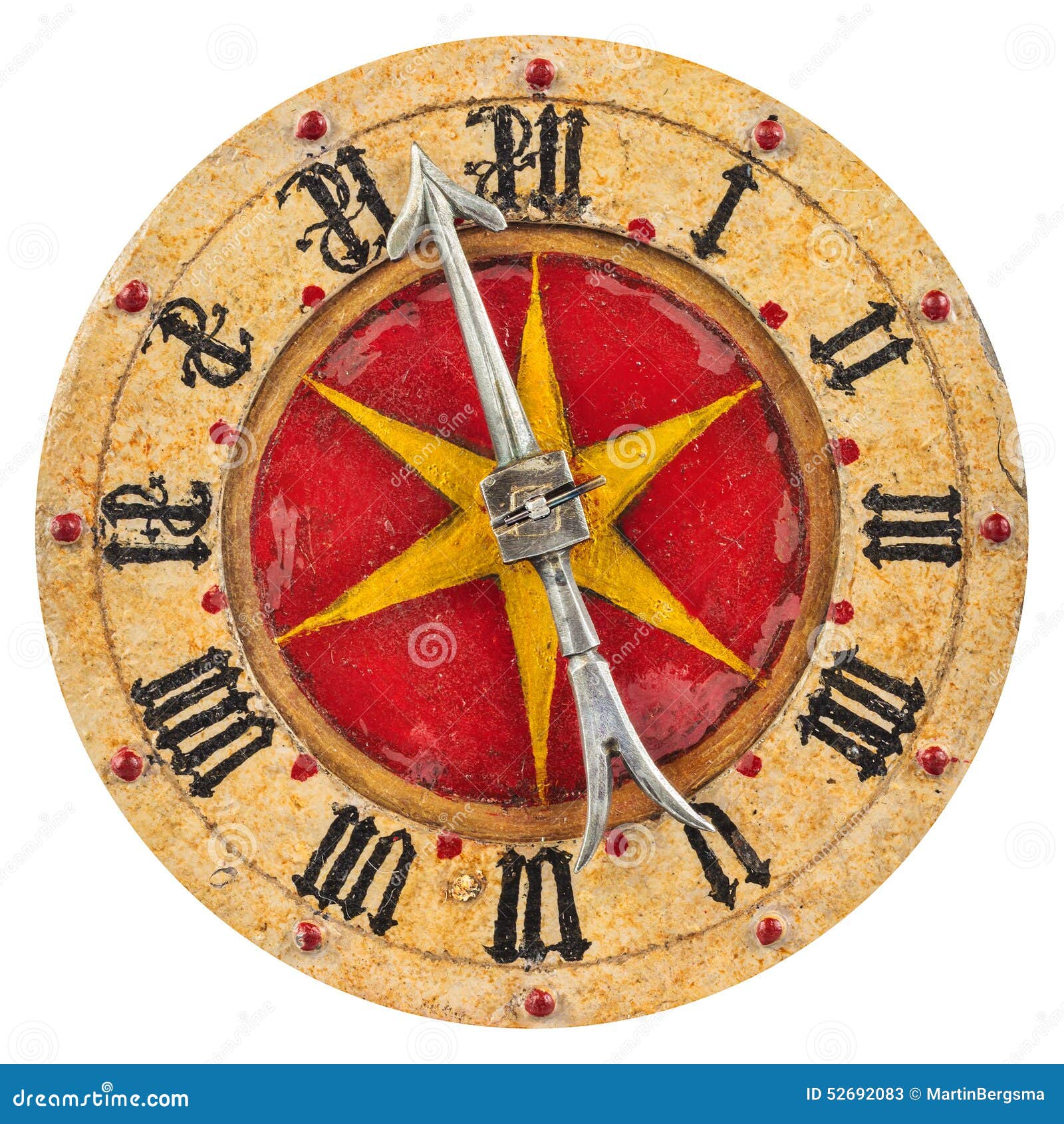 Genuine Seventeenth Century Clock Face Stock Image - Image of century ...