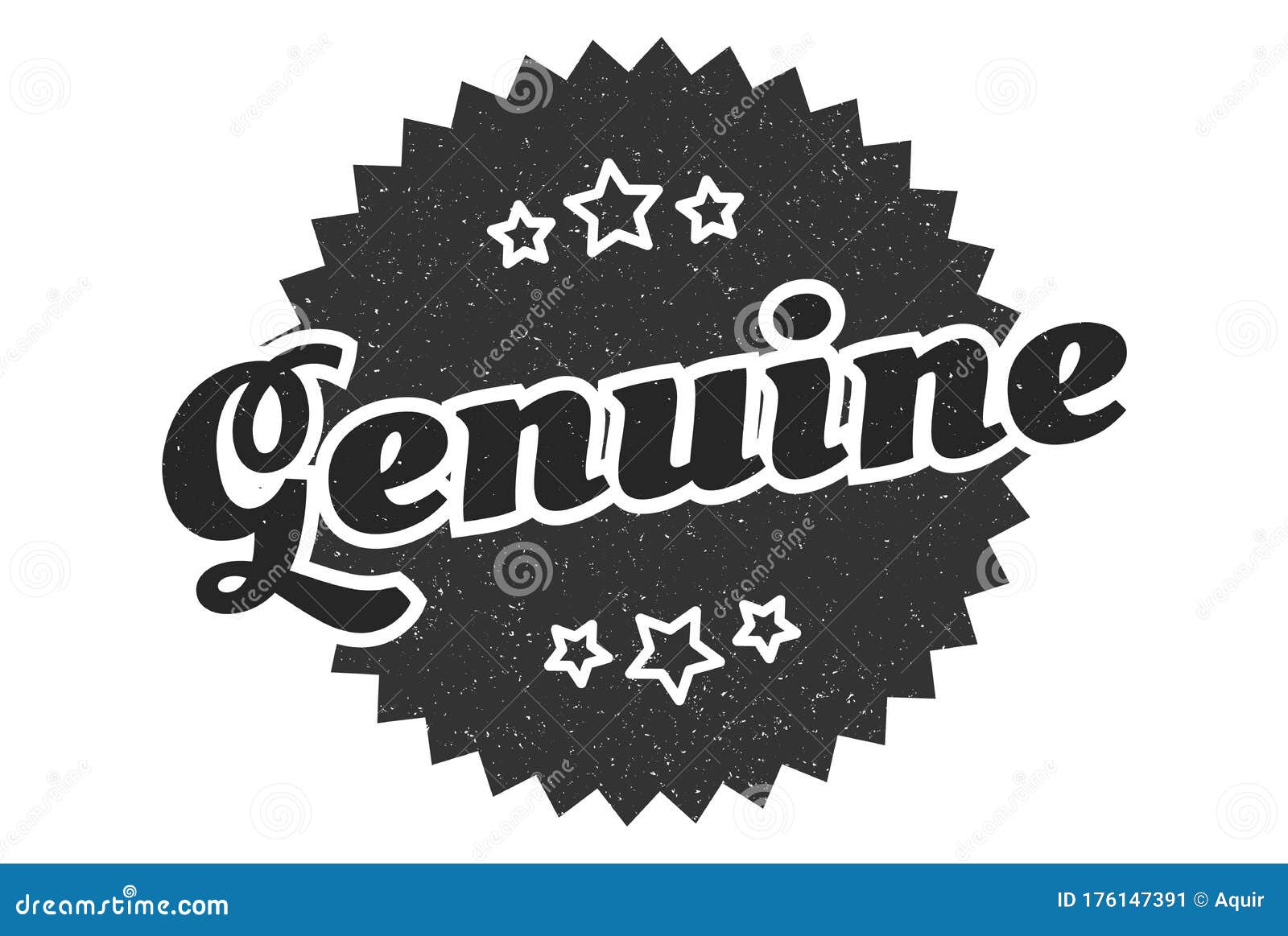 Genuine Sign. Genuine Vintage Retro Label Stock Vector - Illustration ...