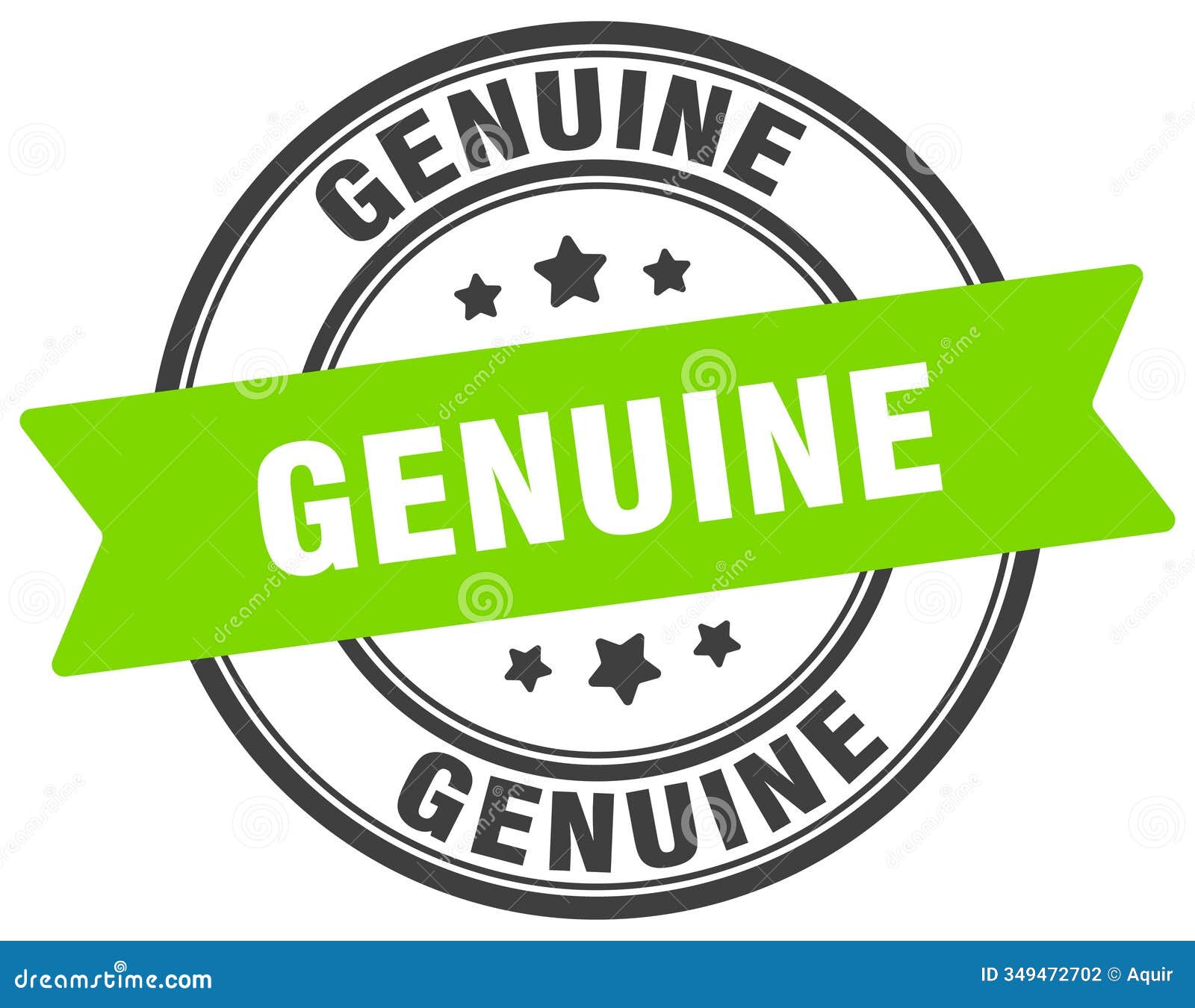 Genuine Stamp. Genuine Label on Transparent Background. Round Sign ...