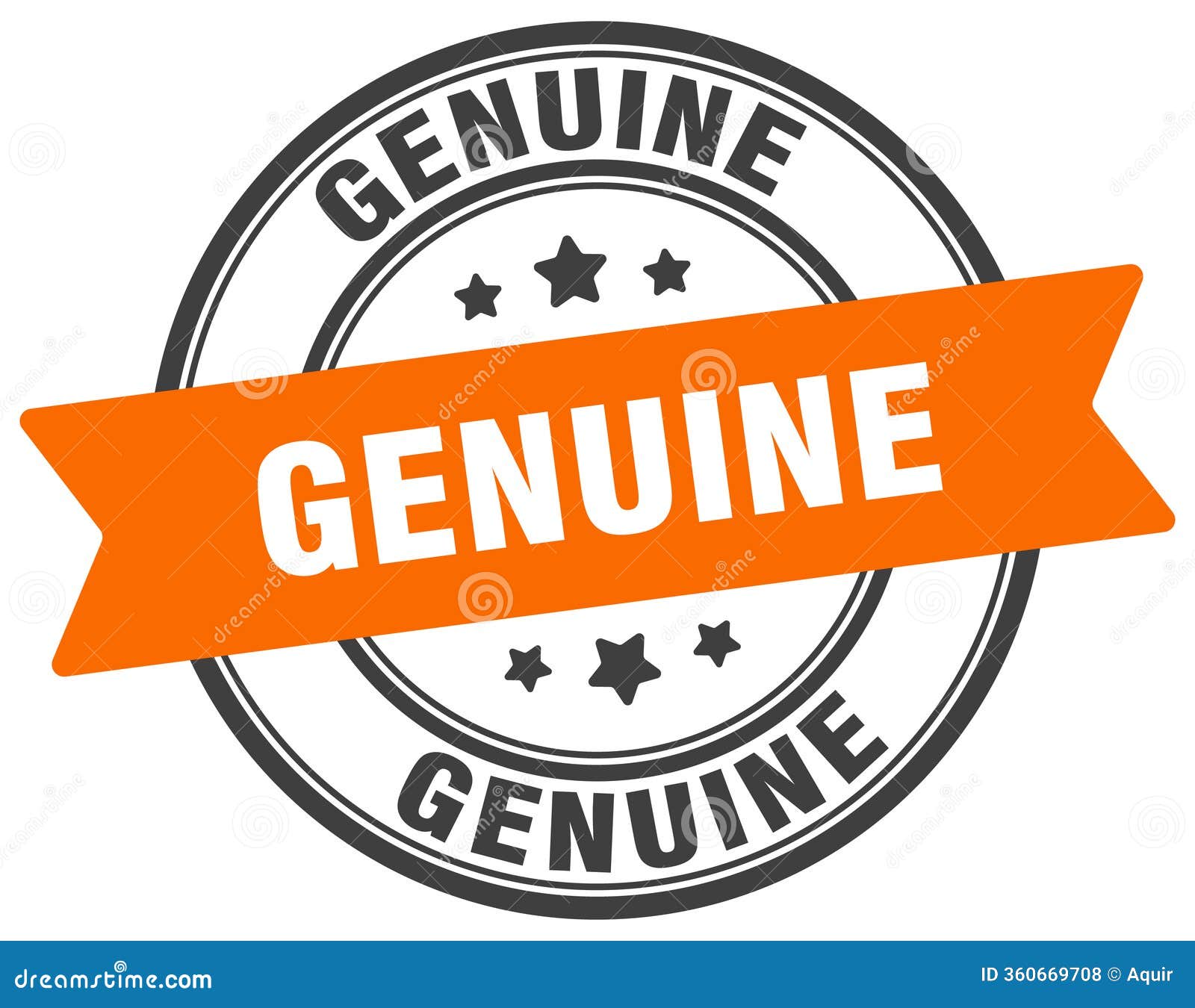 Genuine Stamp Cartoon Vector | CartoonDealer.com #105773401